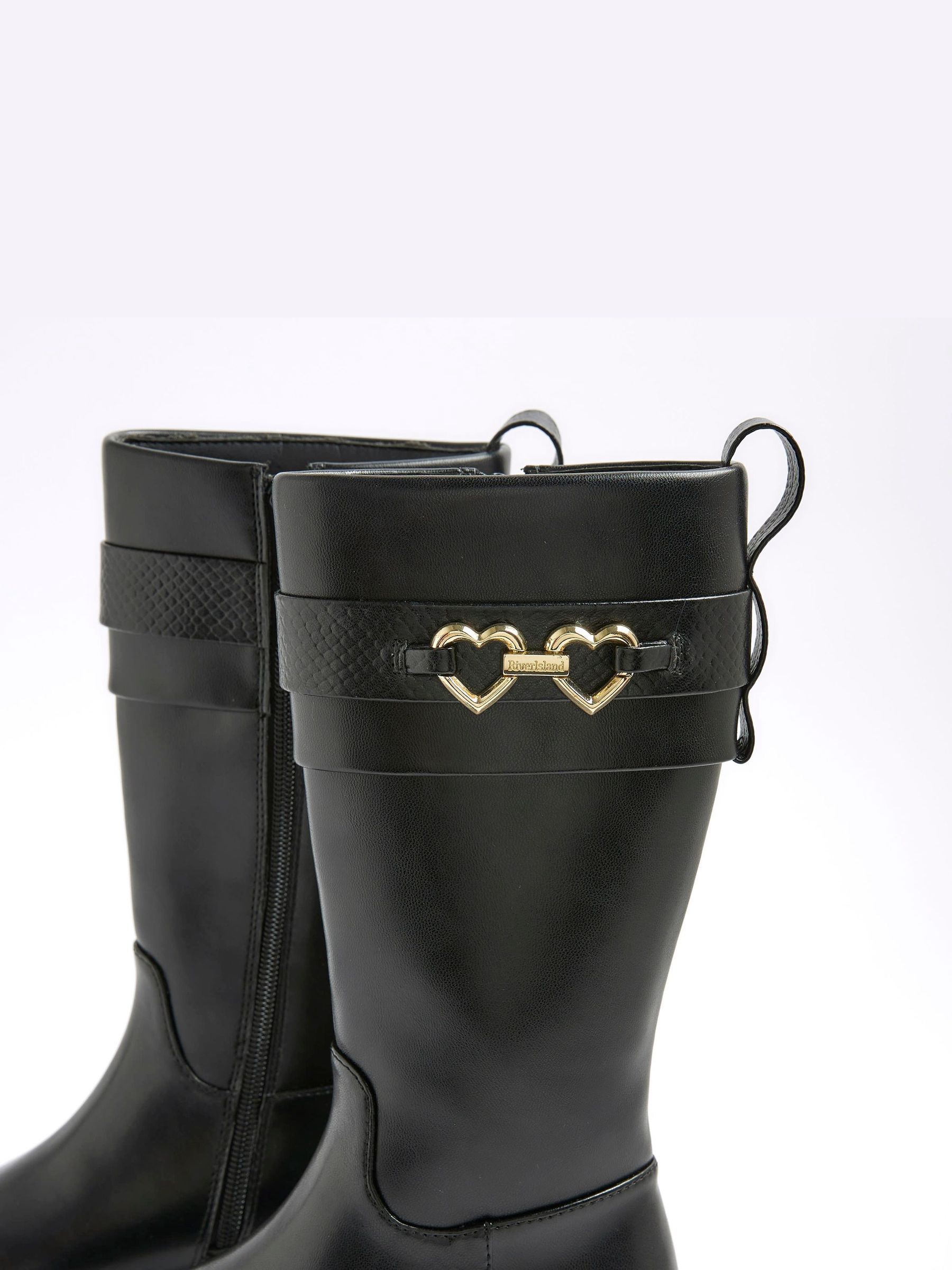 Buy River Island Heart Snaffle Knee High Boots from Next Netherlands