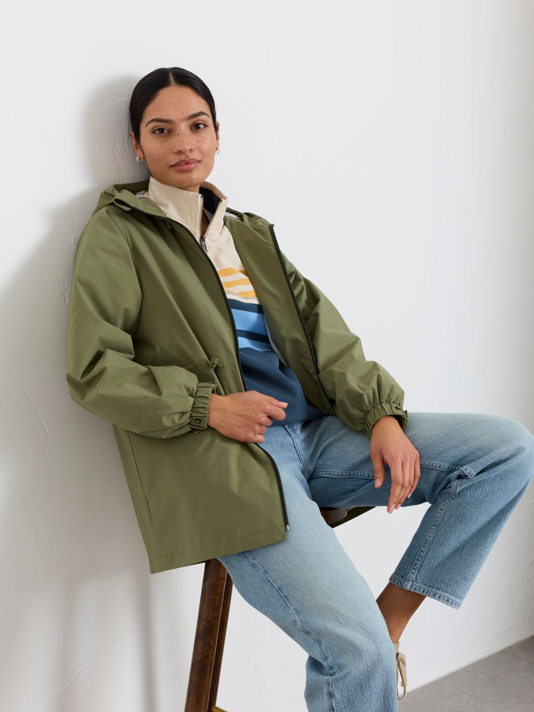 Buy FatFace Eden Khaki Green Shower Resistant Raincoat from the Next UK ...