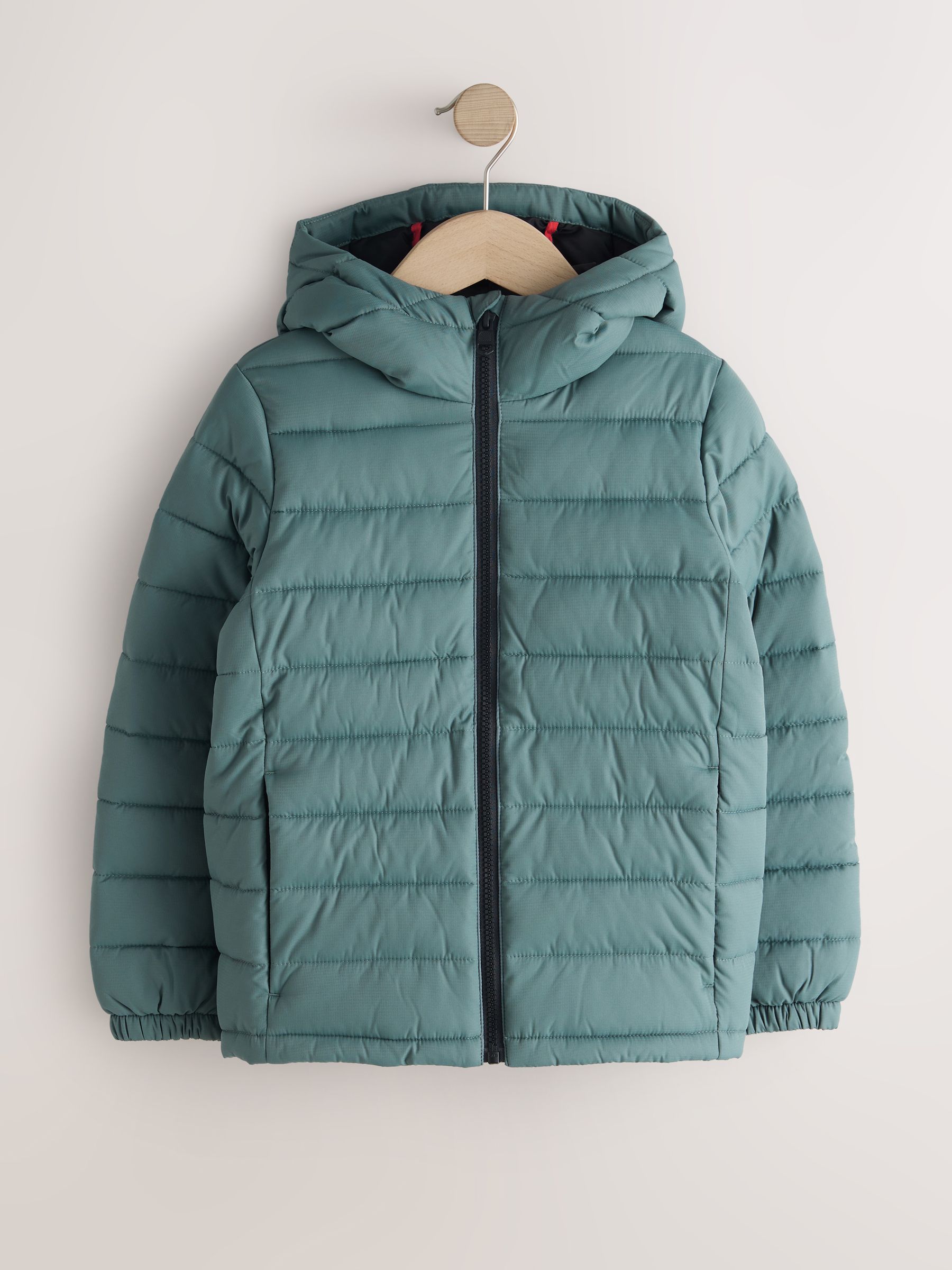 Buy Green Quilted Midweight Hooded Jacket (3-16yrs) from Next Ireland