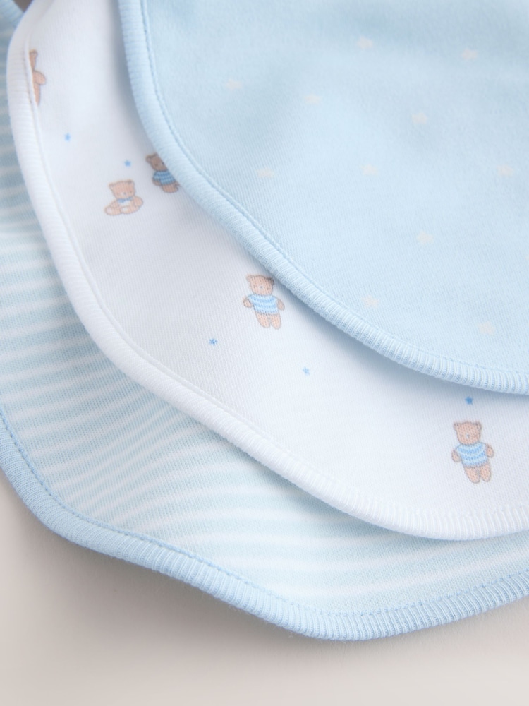 Buy Blue Baby Bibs 3 Pack from Next Serbia