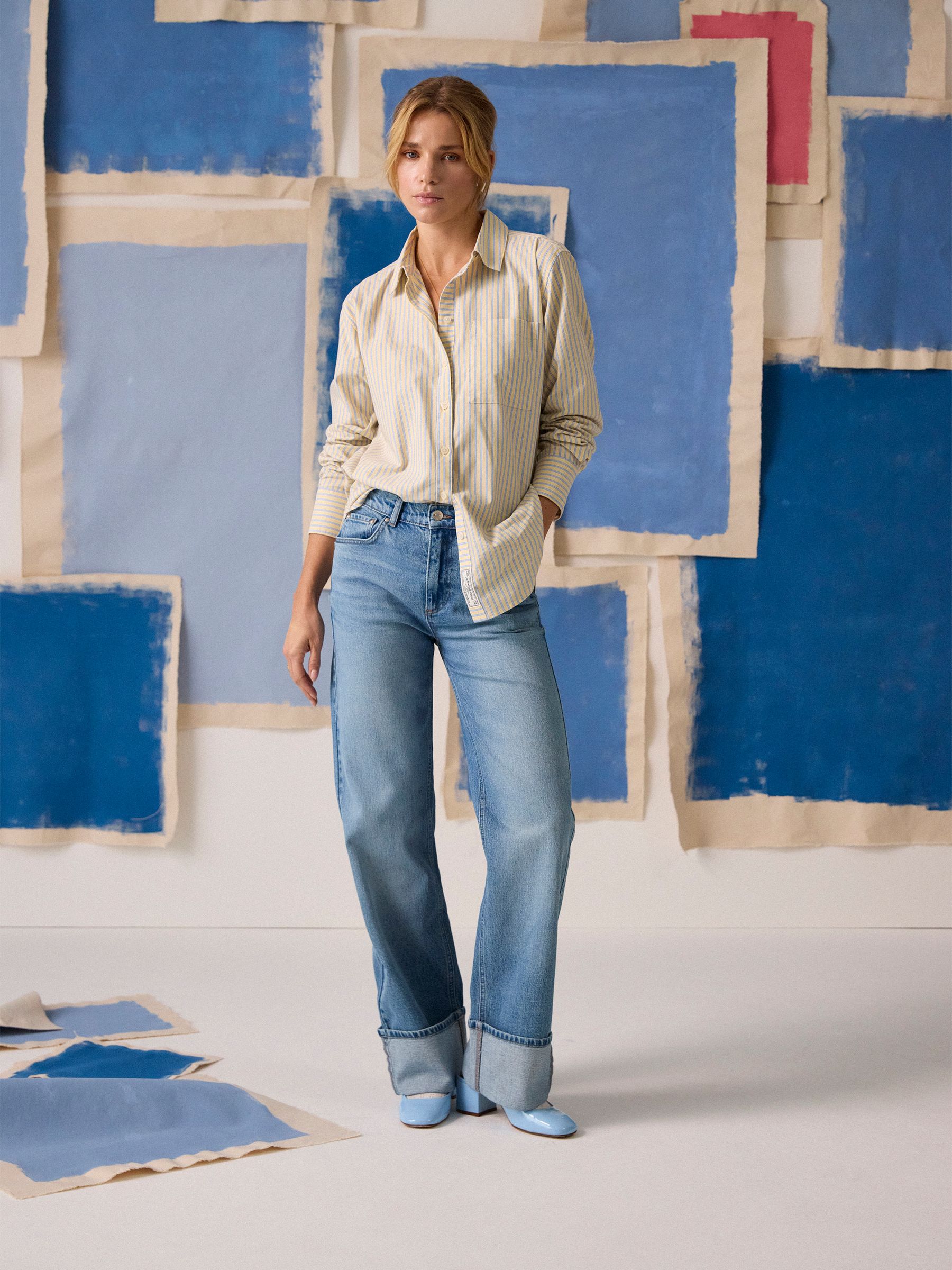 Buy Joules Boyfriend Fit Yellow Striped Oxford Shirt from Next USA