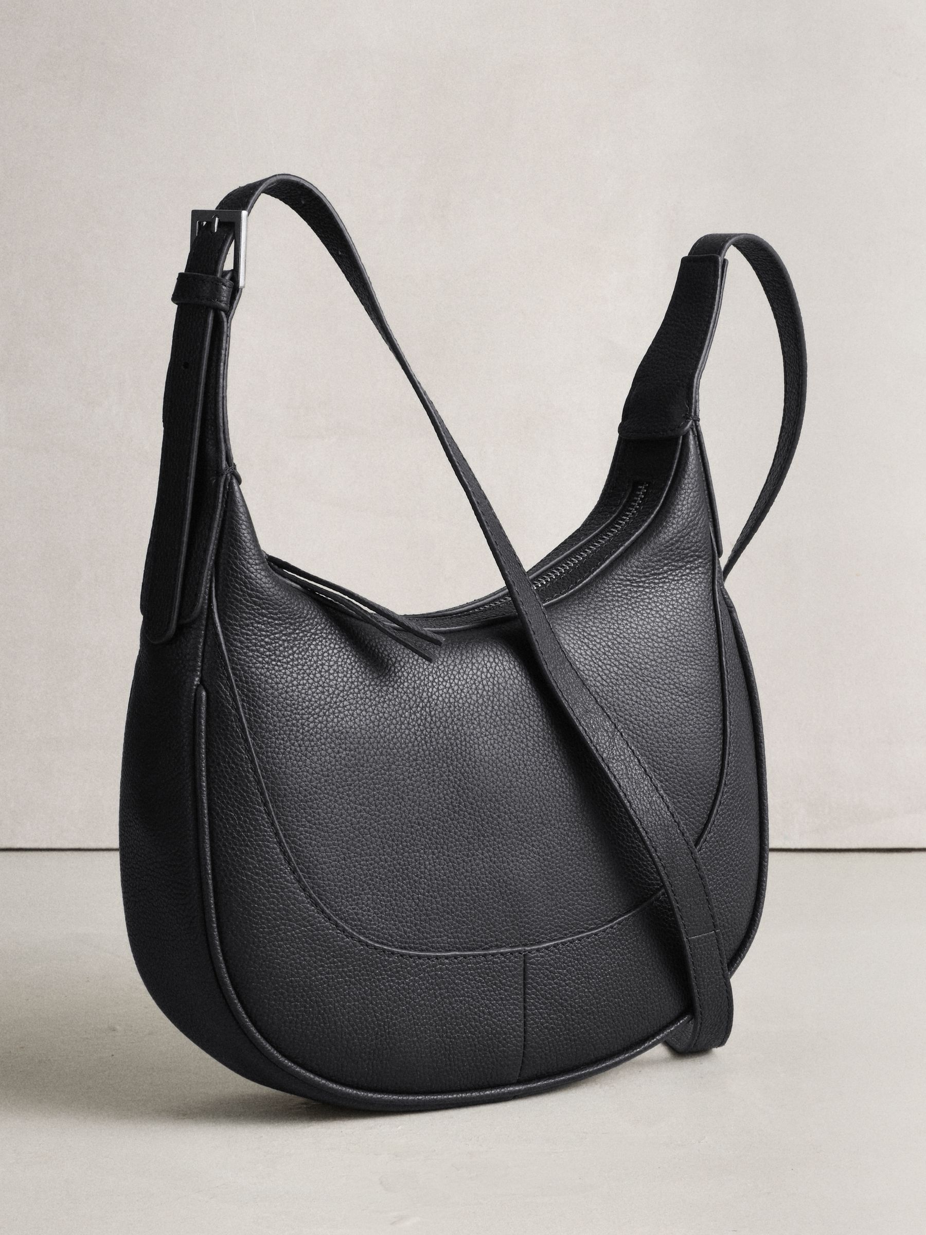 Buy Black Leather Scoop Cross-Body Bag from the Next UK online shop