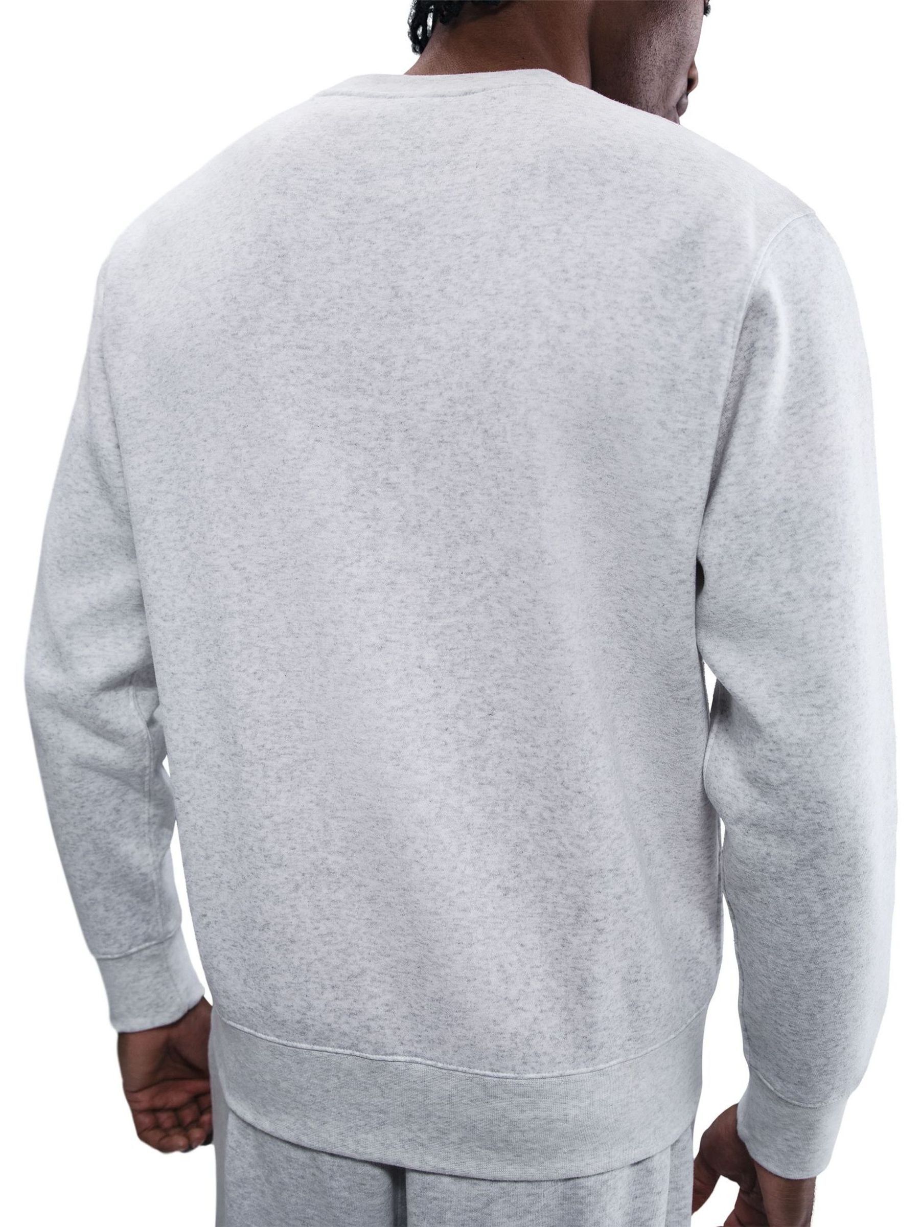 Buy Nike Birch Heather Grey Club Crew Neck Sweatshirt from the Next UK ...