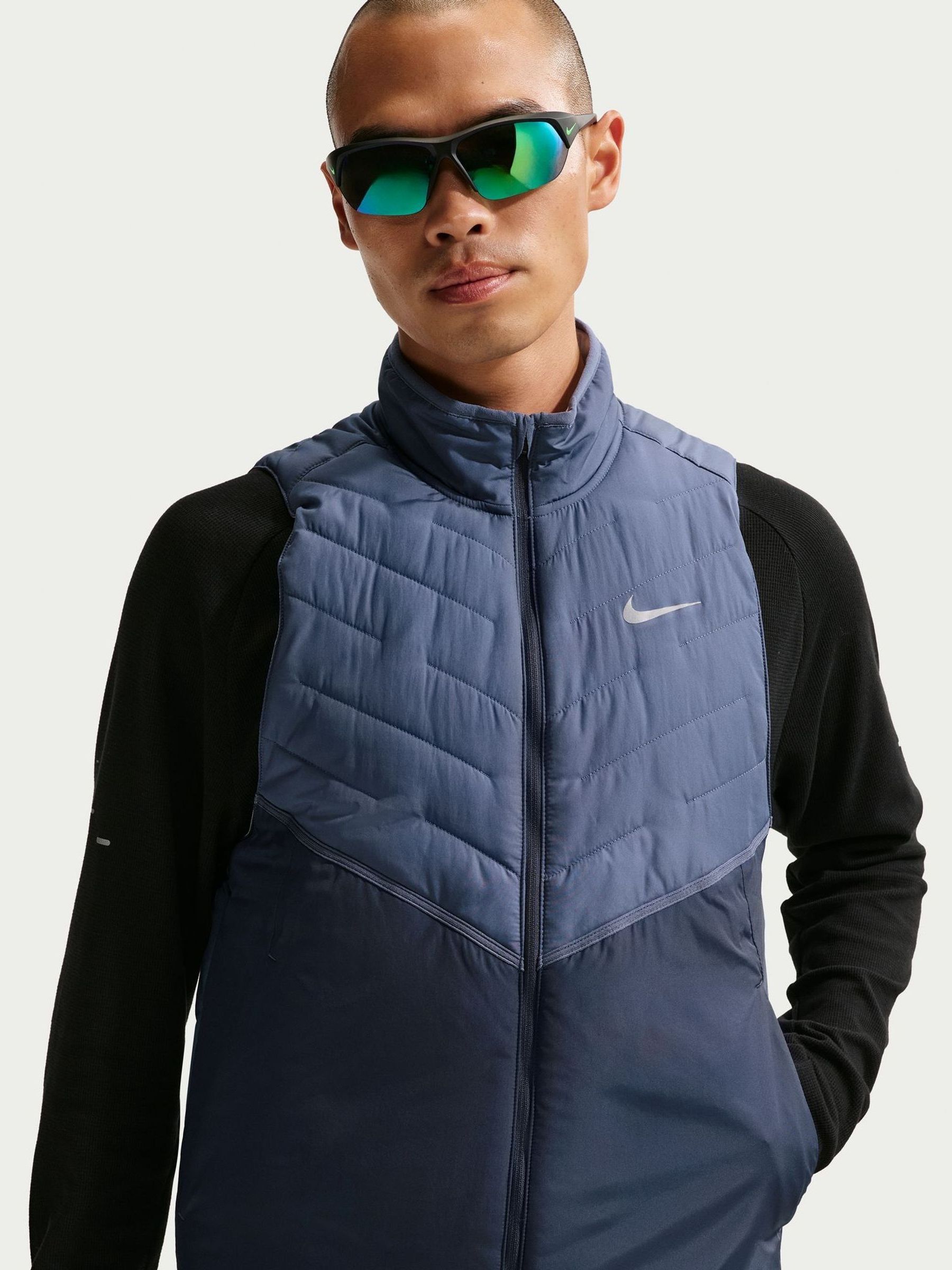Buy Diffused Blue - Nike Therma-FIT Repel Running Vest from Next Czech ...