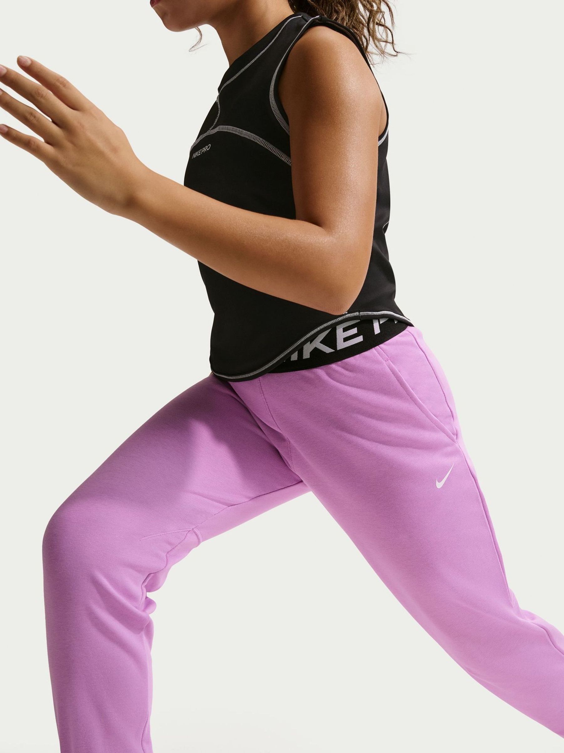 Buy Nike Magenta Pink Pro Dri-Fit Fleece Joggers from the Next UK ...