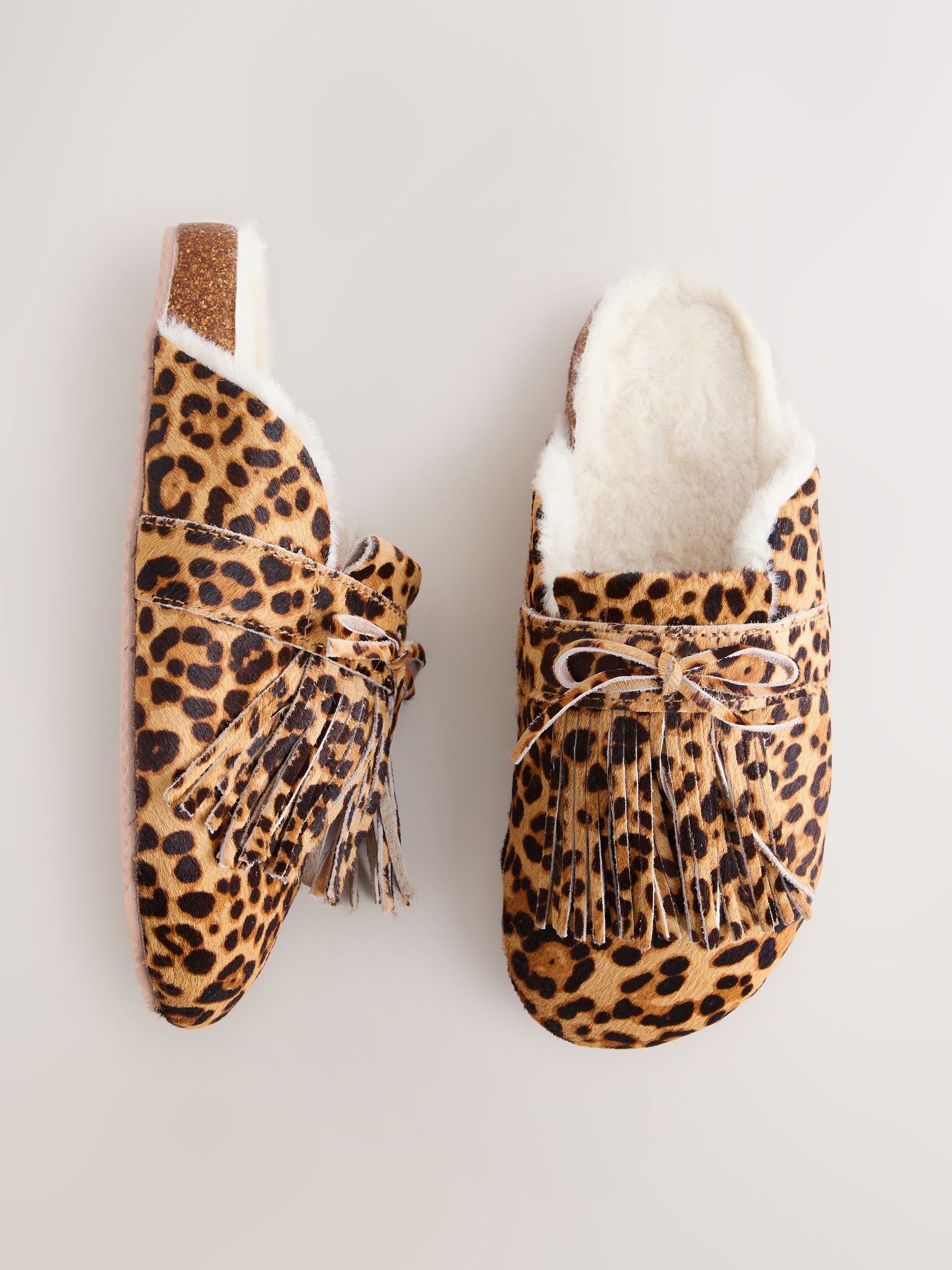 Buy Animal Fringe Mule Footbed Slippers from the Next UK online shop