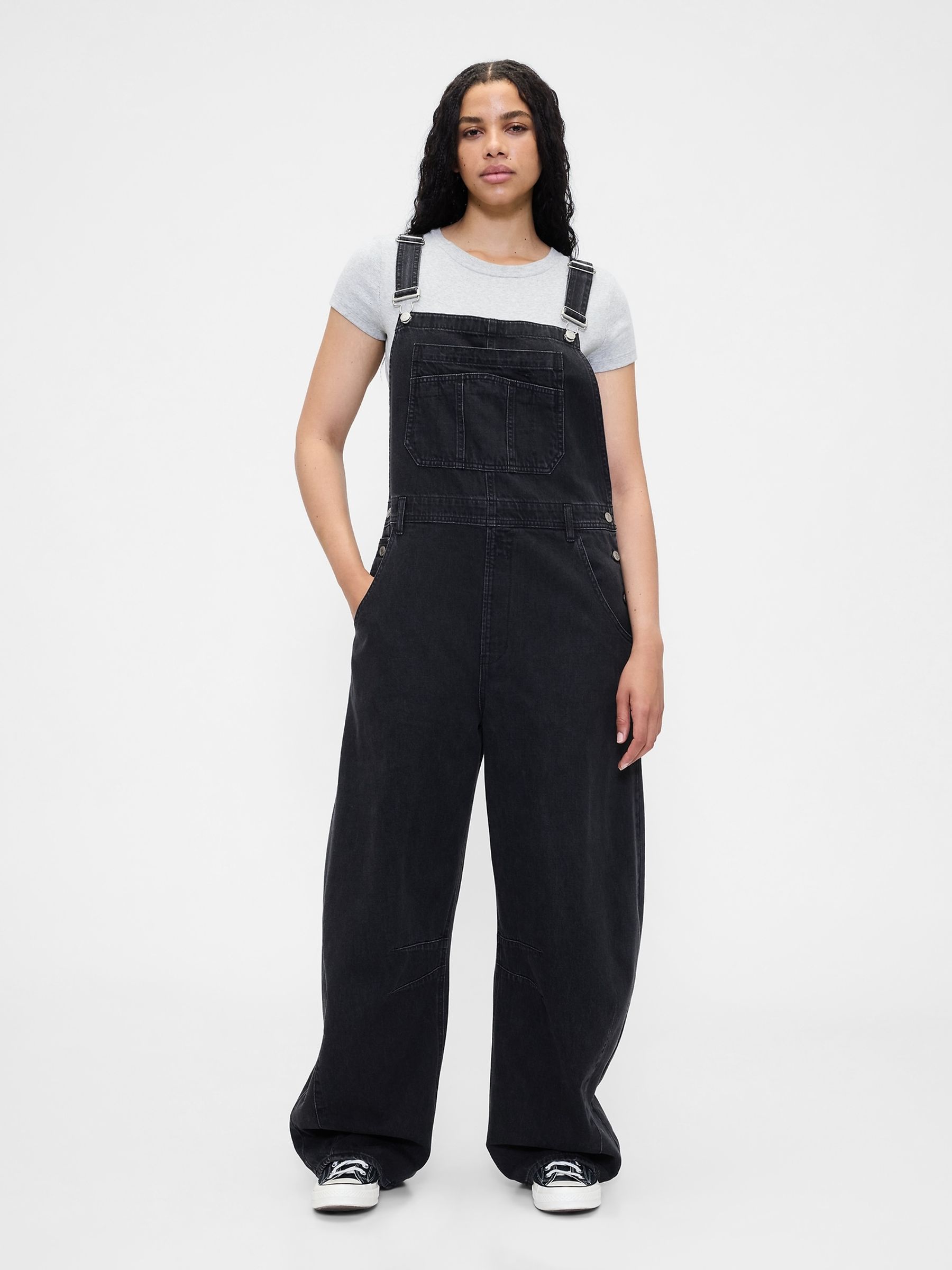 Buy Gap Black All-In-One Horseshoe Dungarees from Next Belgium