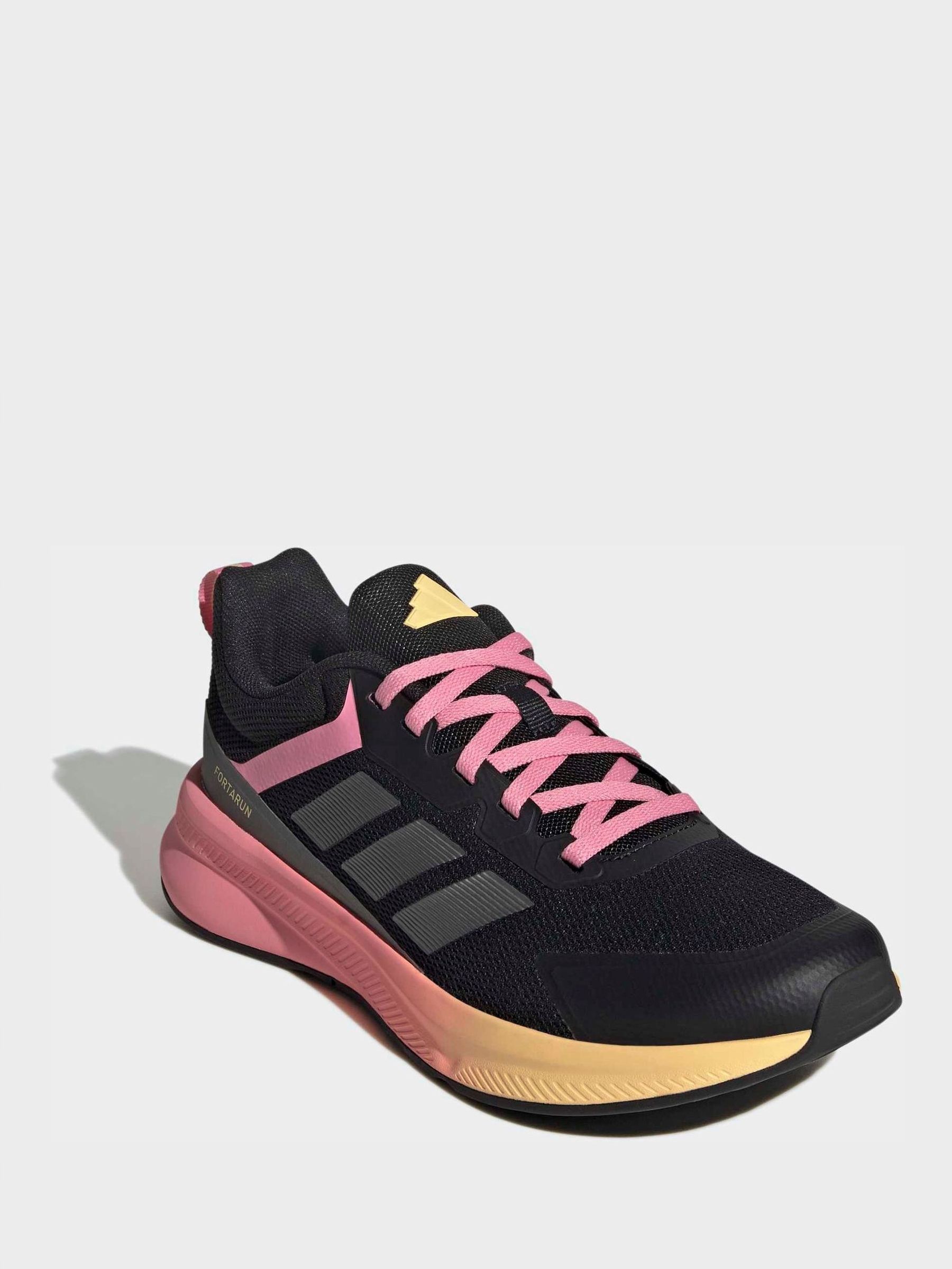 Buy Black/Pink - adidas Fortarun 4.0 Lace Junior Trainers from Next ...