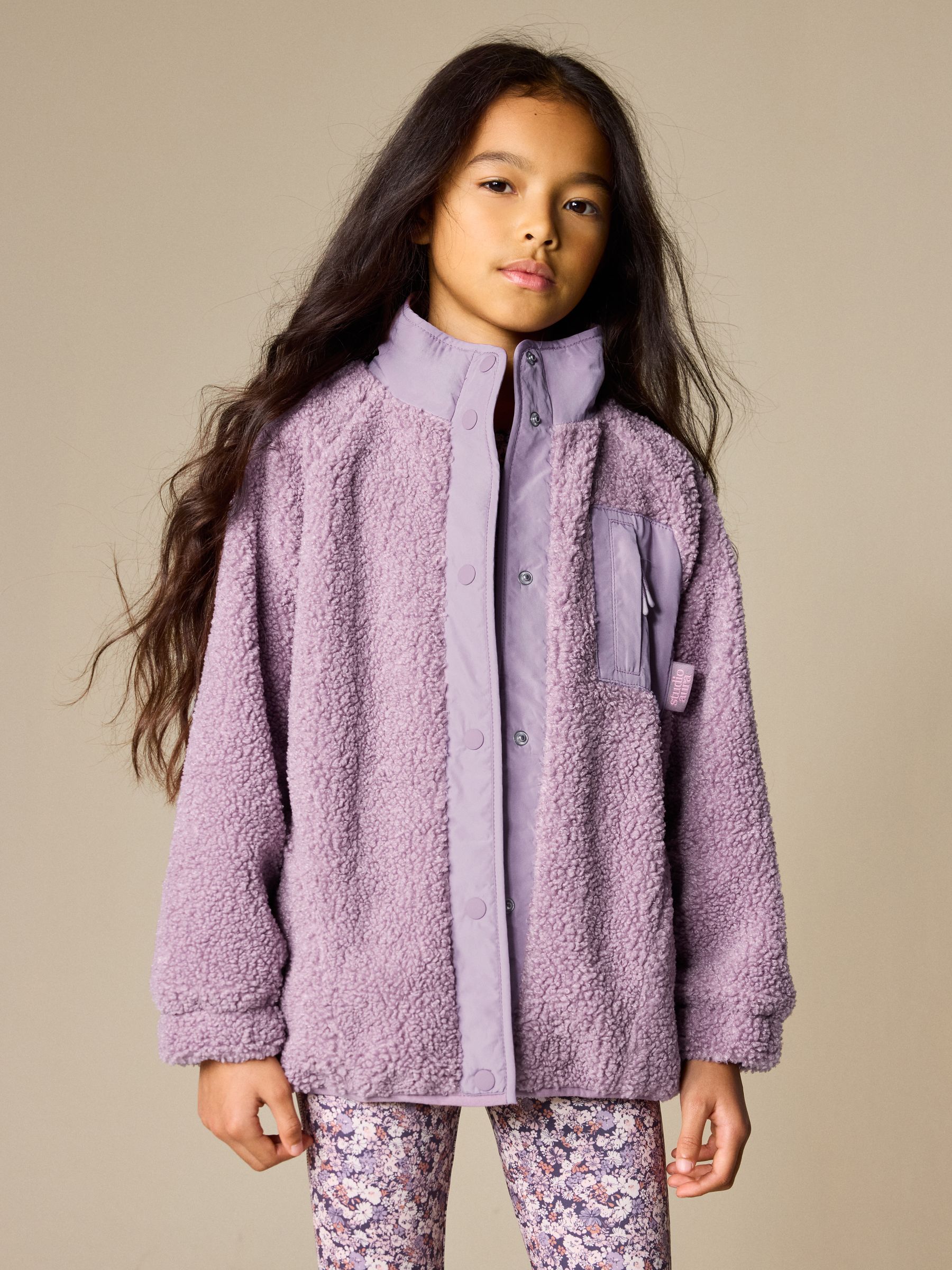 Buy Lilac Purple Button Up Fleece Jacket (3-16yrs) from the Next UK ...