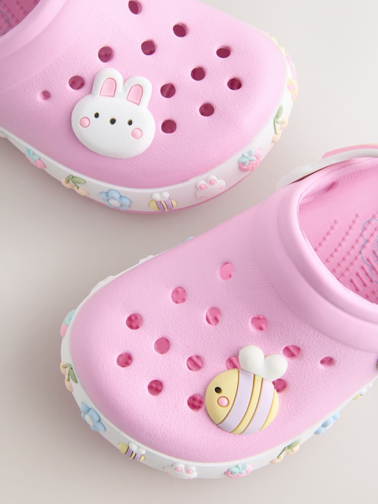 Buy Pink Standard Fit (F) Character Clogs from Next USA