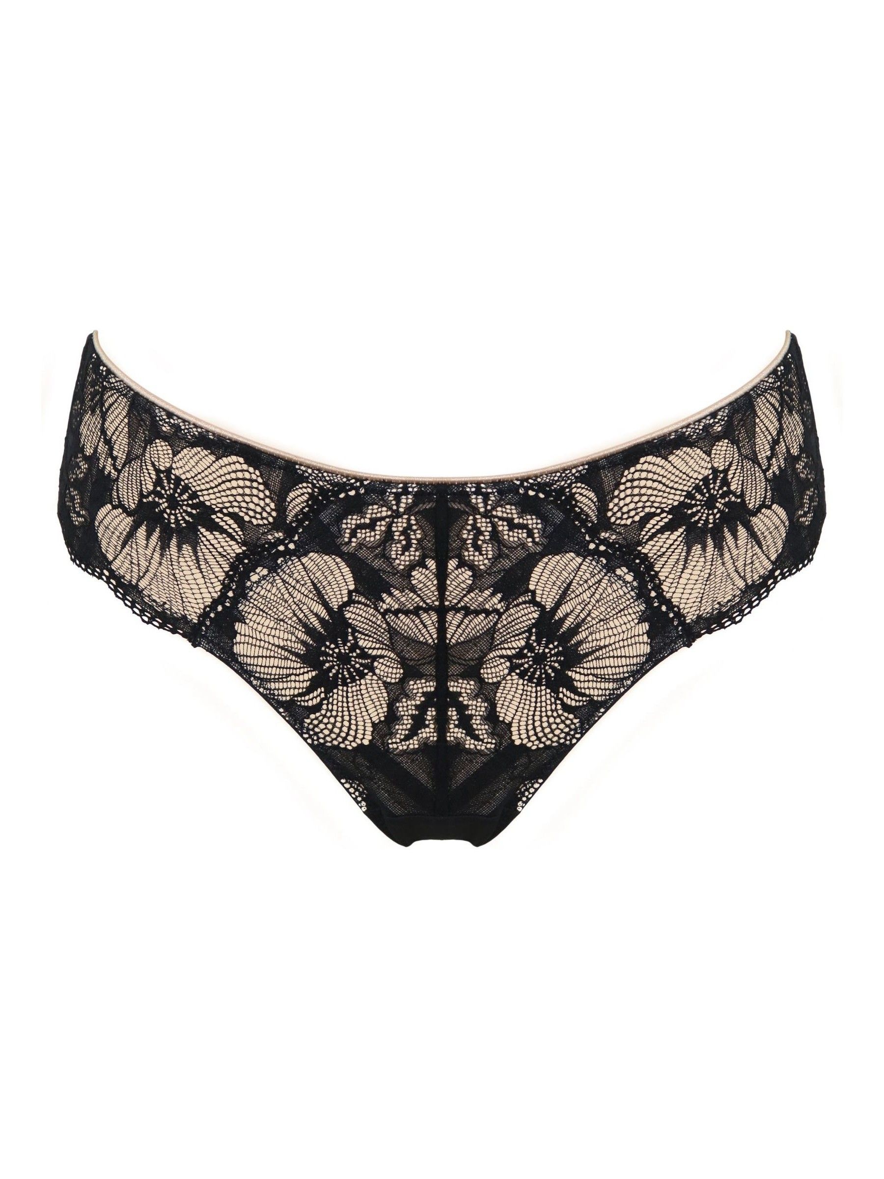 Buy Pour Moi Black Brief Atelier Lace High Waist Deep Knickers from the ...
