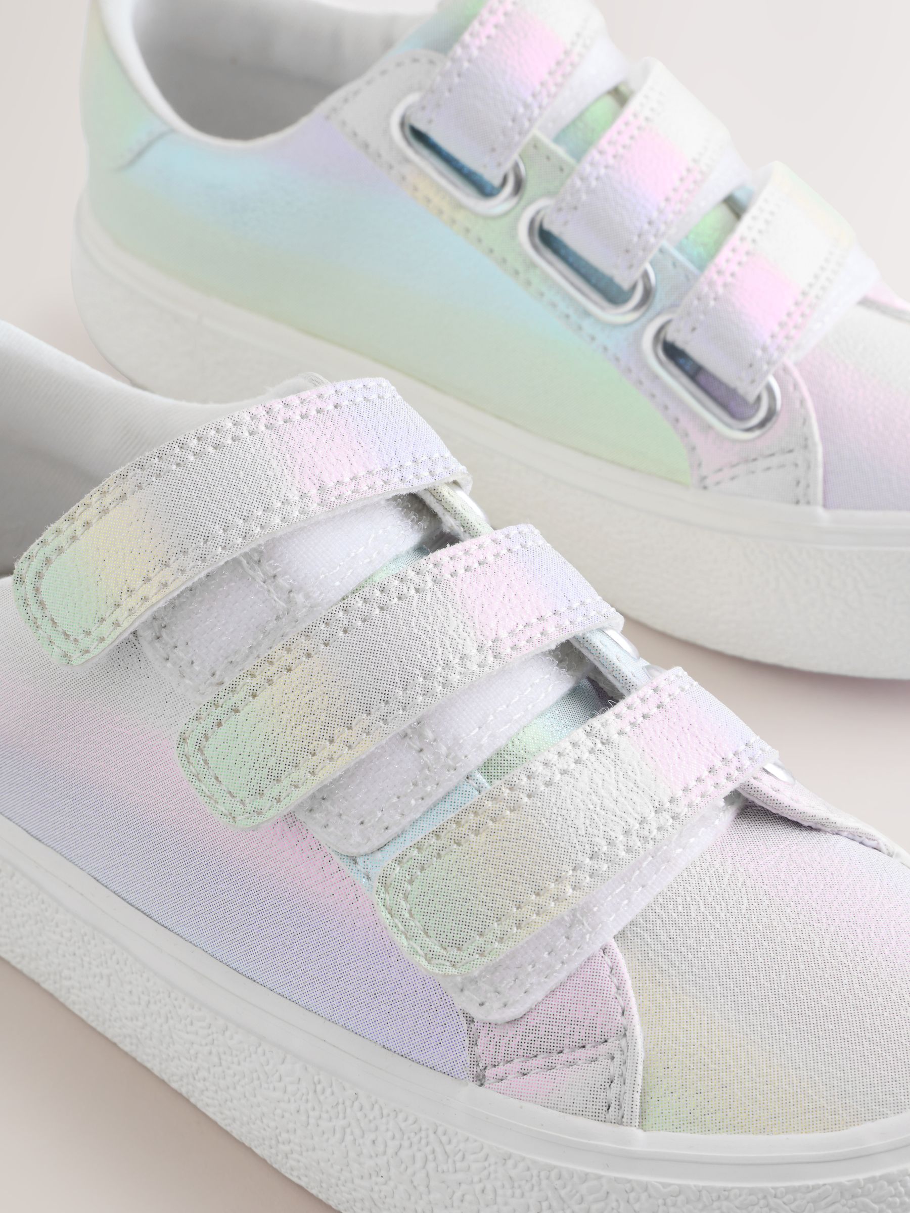 Buy Irridescent Rainbow Standard Fit (F) Low Top Trainers from the Next ...