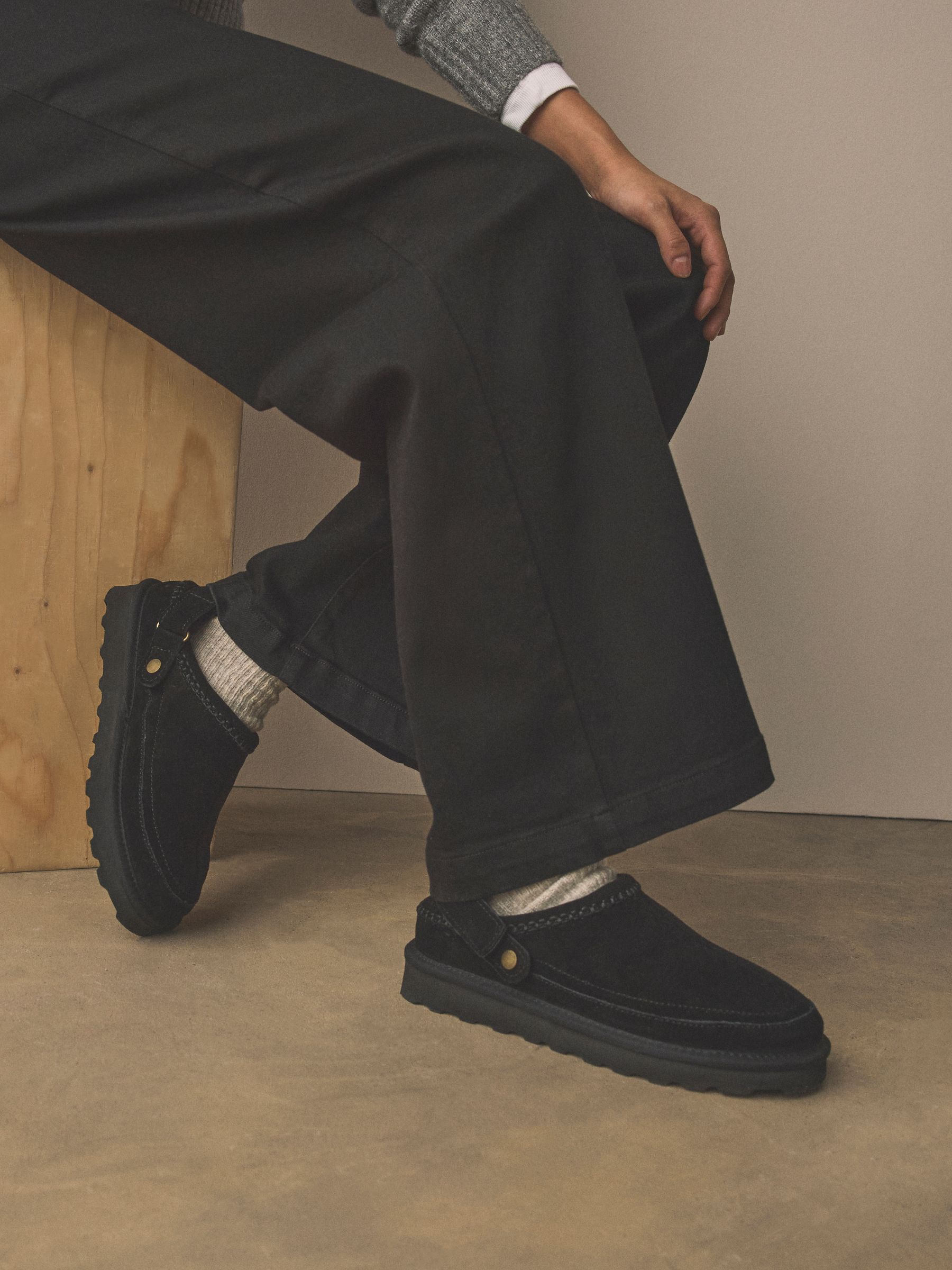 Buy Black Forever Comfort® Chunky Sole Footbed Clogs from the Next UK ...