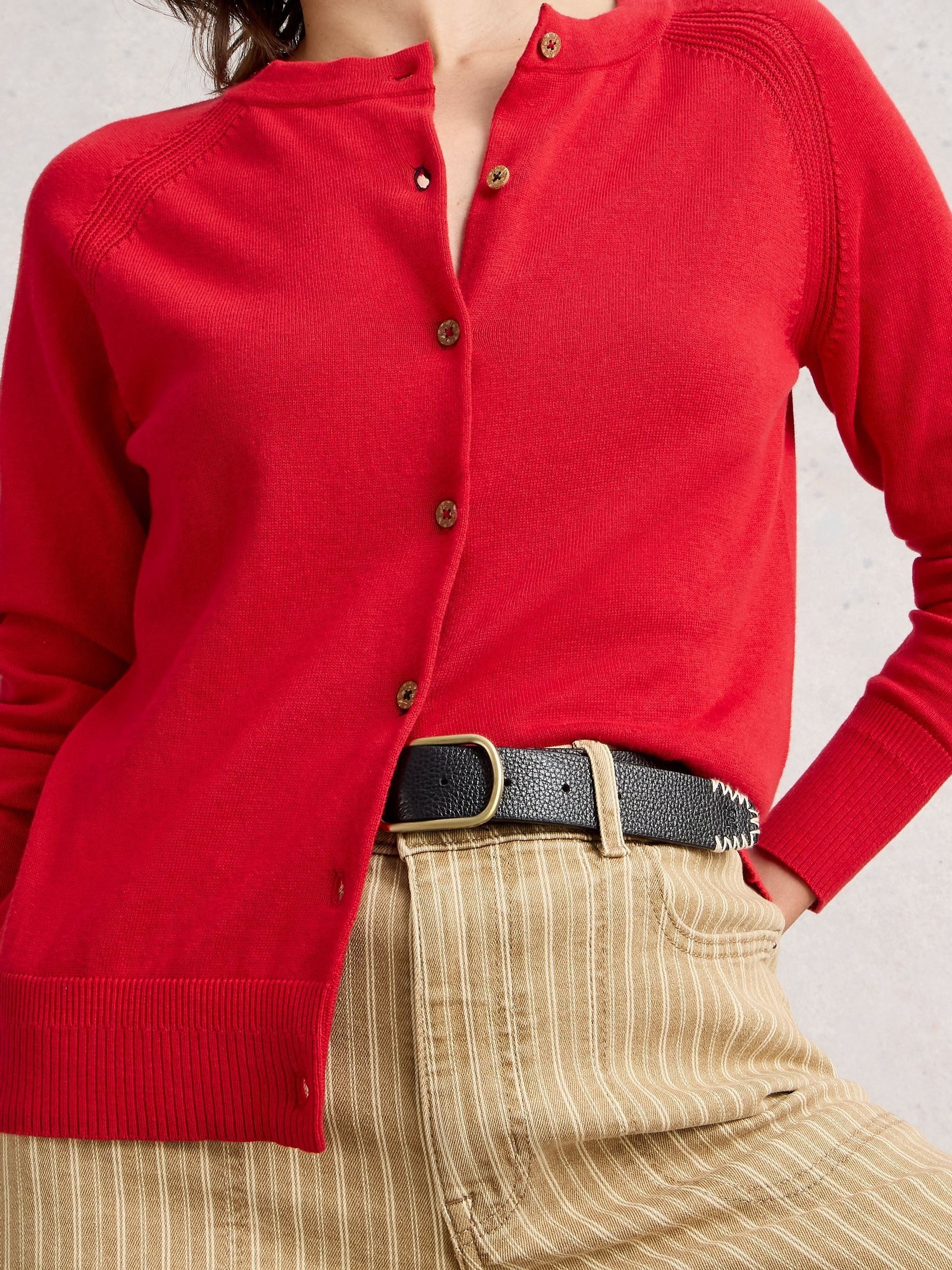 Buy White Stuff Bright Red Lulu Cardigan from Next Israel