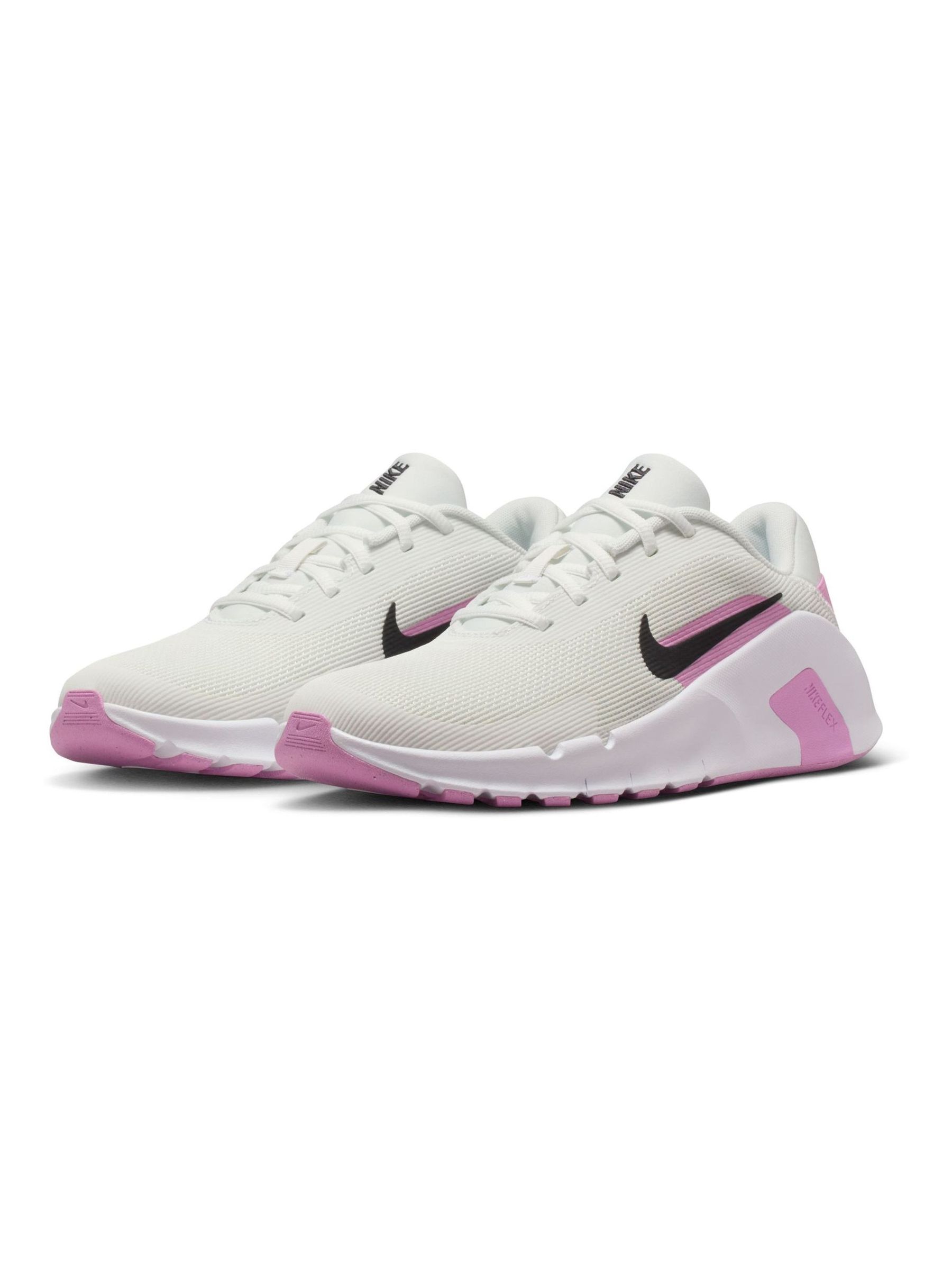 Buy Nike White/Pink Flex Train Workout Trainers from the Next UK online ...