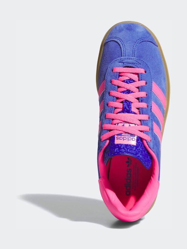Buy adidas Originals Blue/Pink Gazelle Bold W Trainers from Next Czech ...