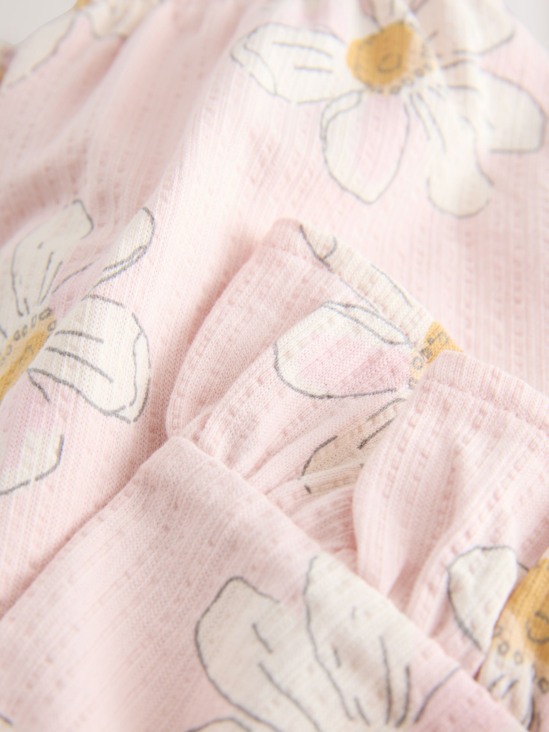 Buy Pink Flower Wide Leg Frill Trousers (3mths-7yrs) from Next USA