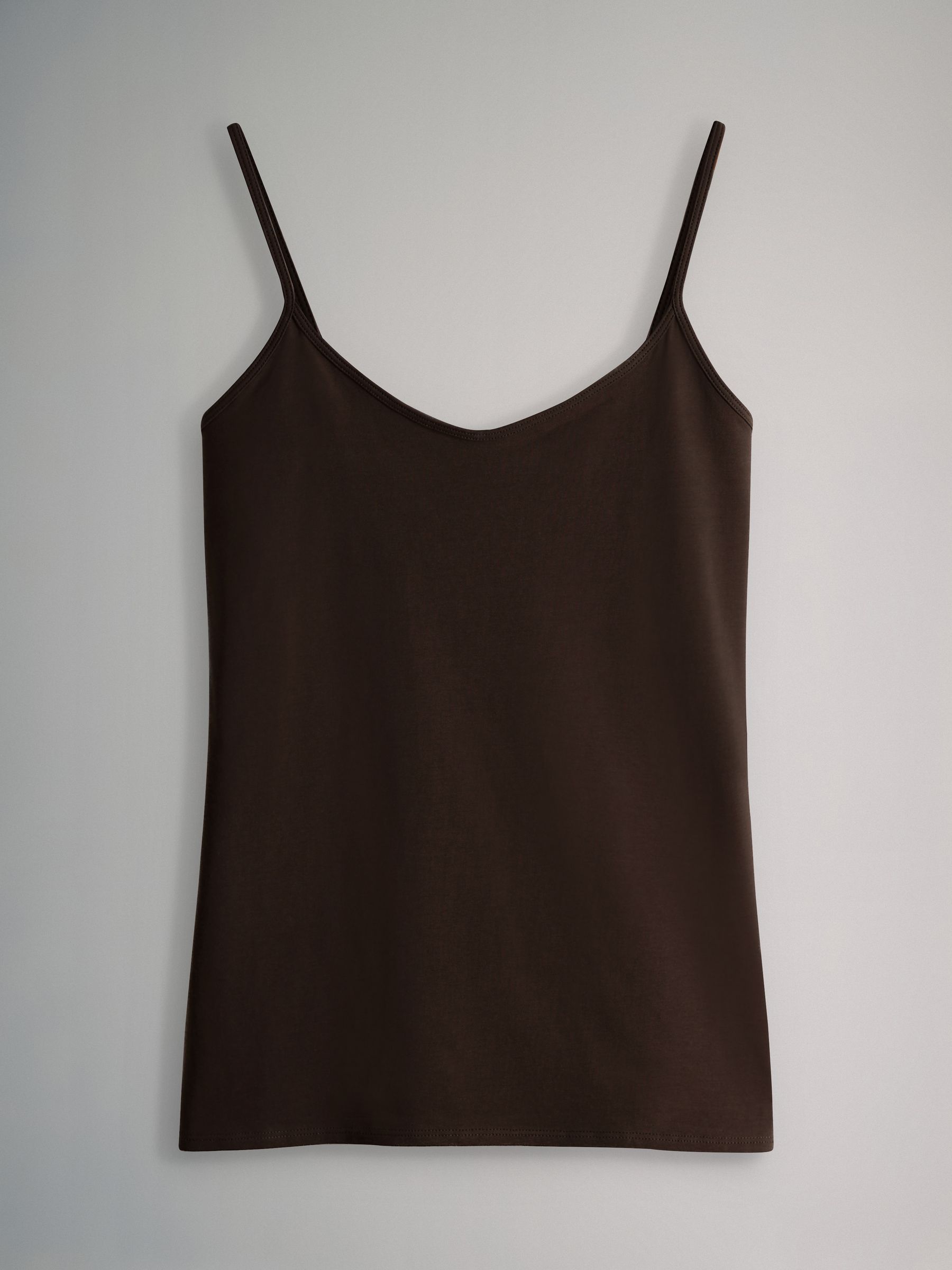 Buy The Set 7 Pack Thin Strap Vest Tops Chocolate Brown/Cream/White ...