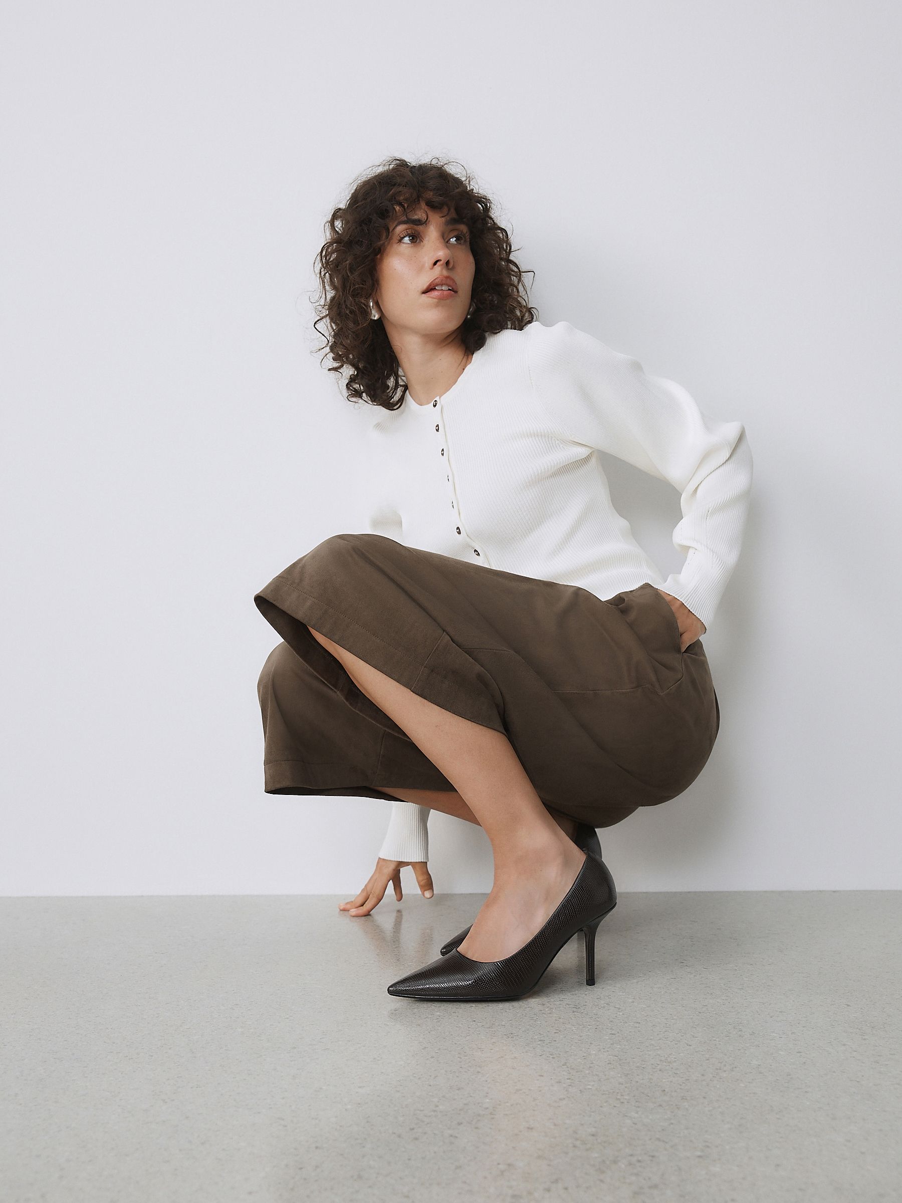 Buy Chocolate Brown Standard/Wide Fit Forever Comfort® Point Toe Court ...