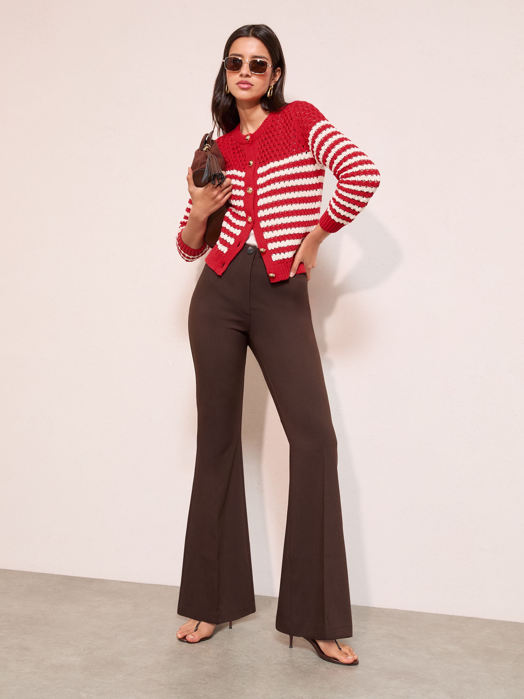 Buy Friends Like These Red Contrast Stripe Cardigan from Next Ireland