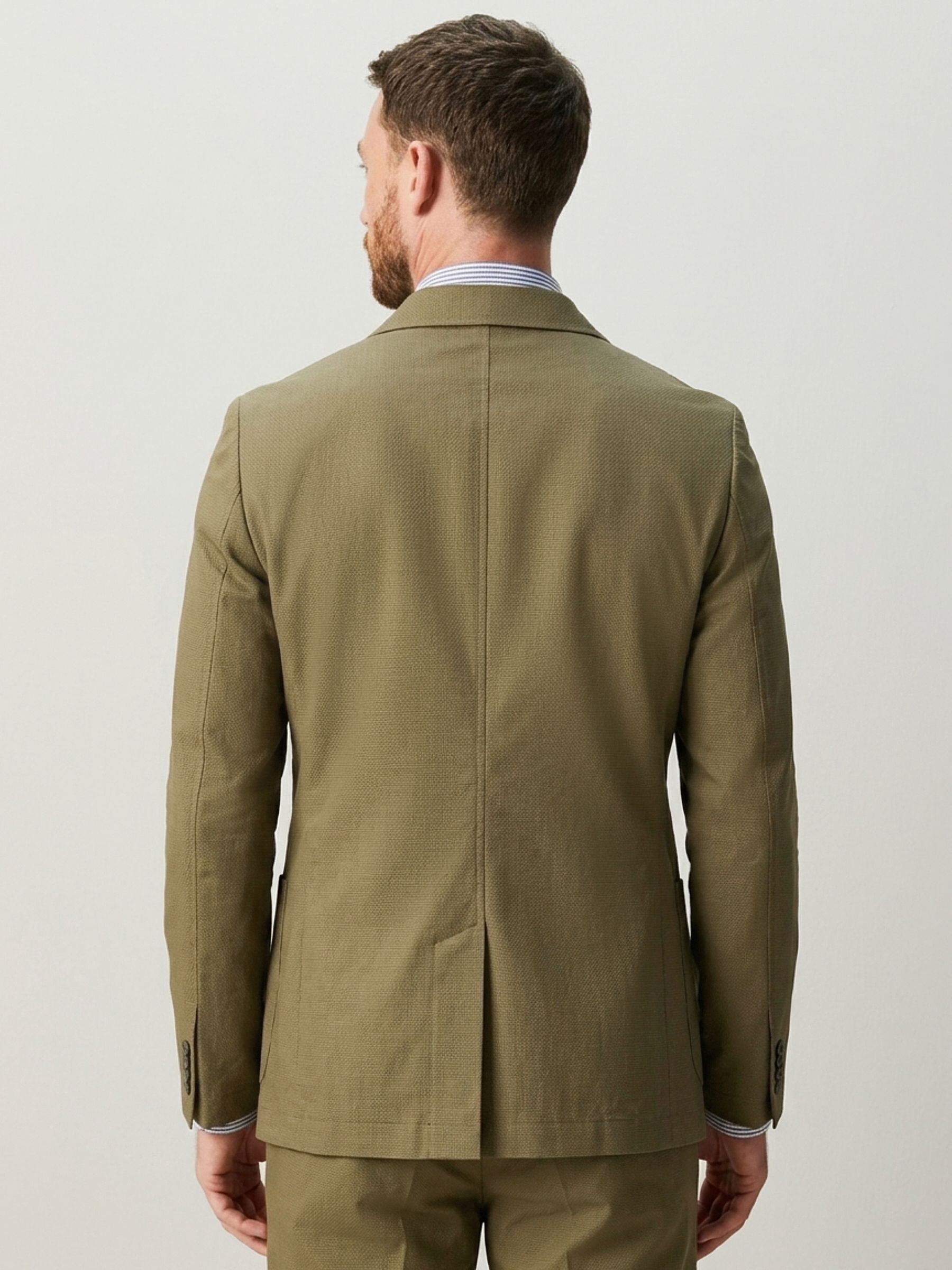 Buy Khaki Green Relaxed Fit Cotton Blend Suit Jacket from the Next UK ...