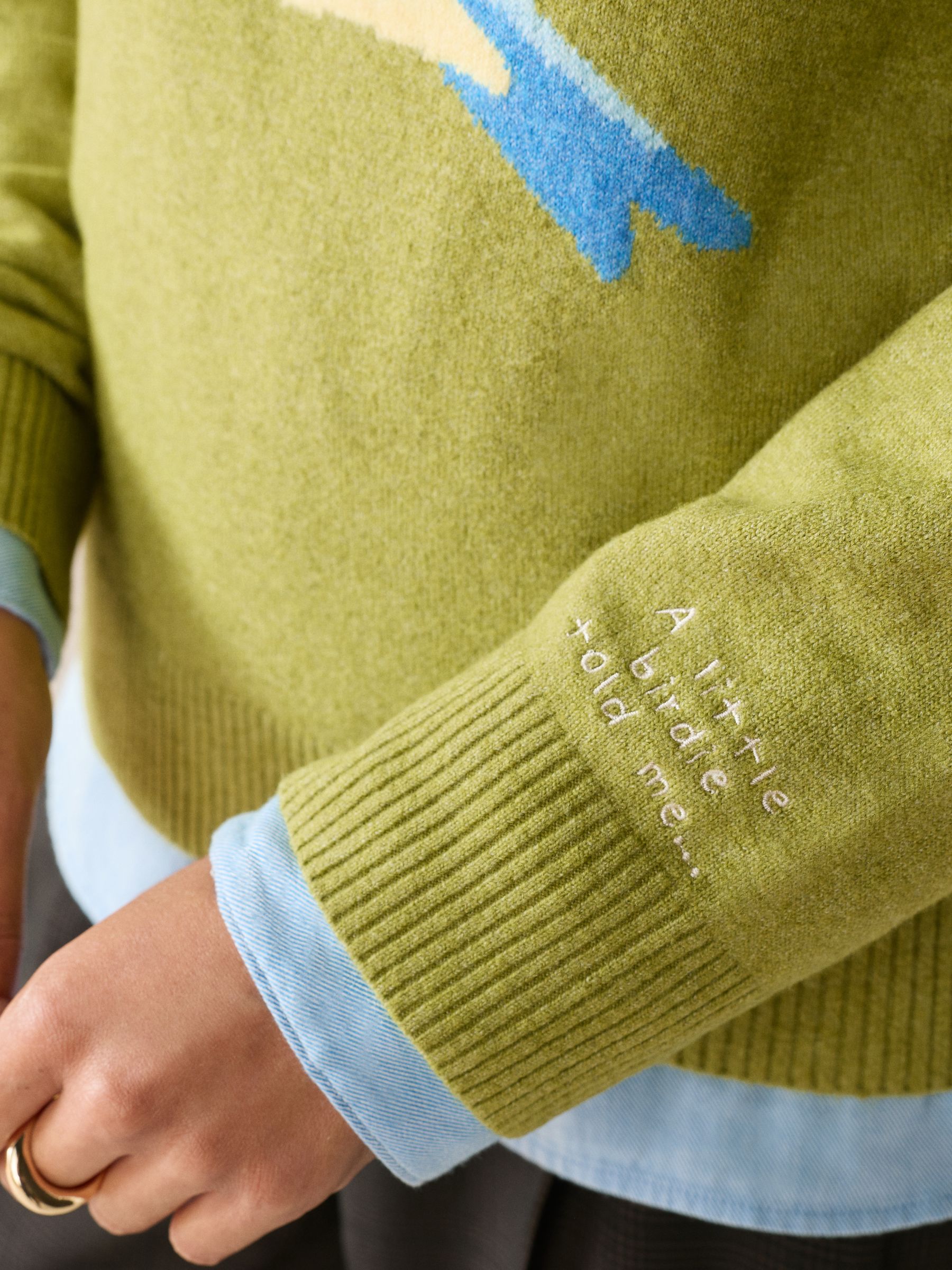 Buy Green Bird Supersoft Crew Neck Long Sleeve Jumper from Next Saudi ...