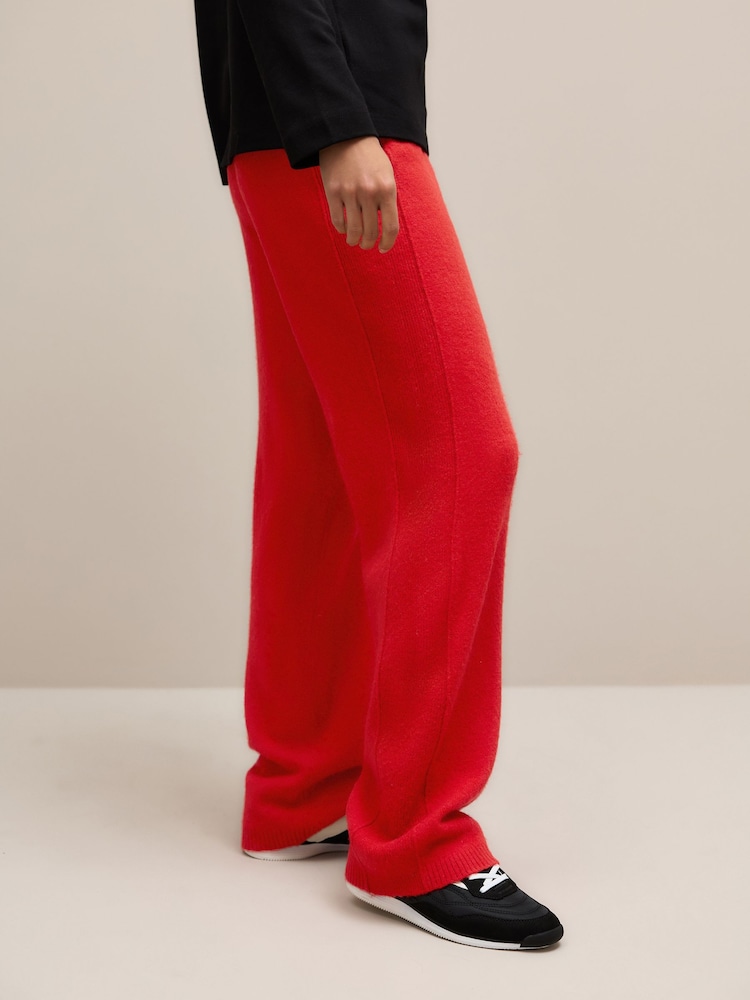 Buy Red Knitted Joggers With Wool from Next Belgium