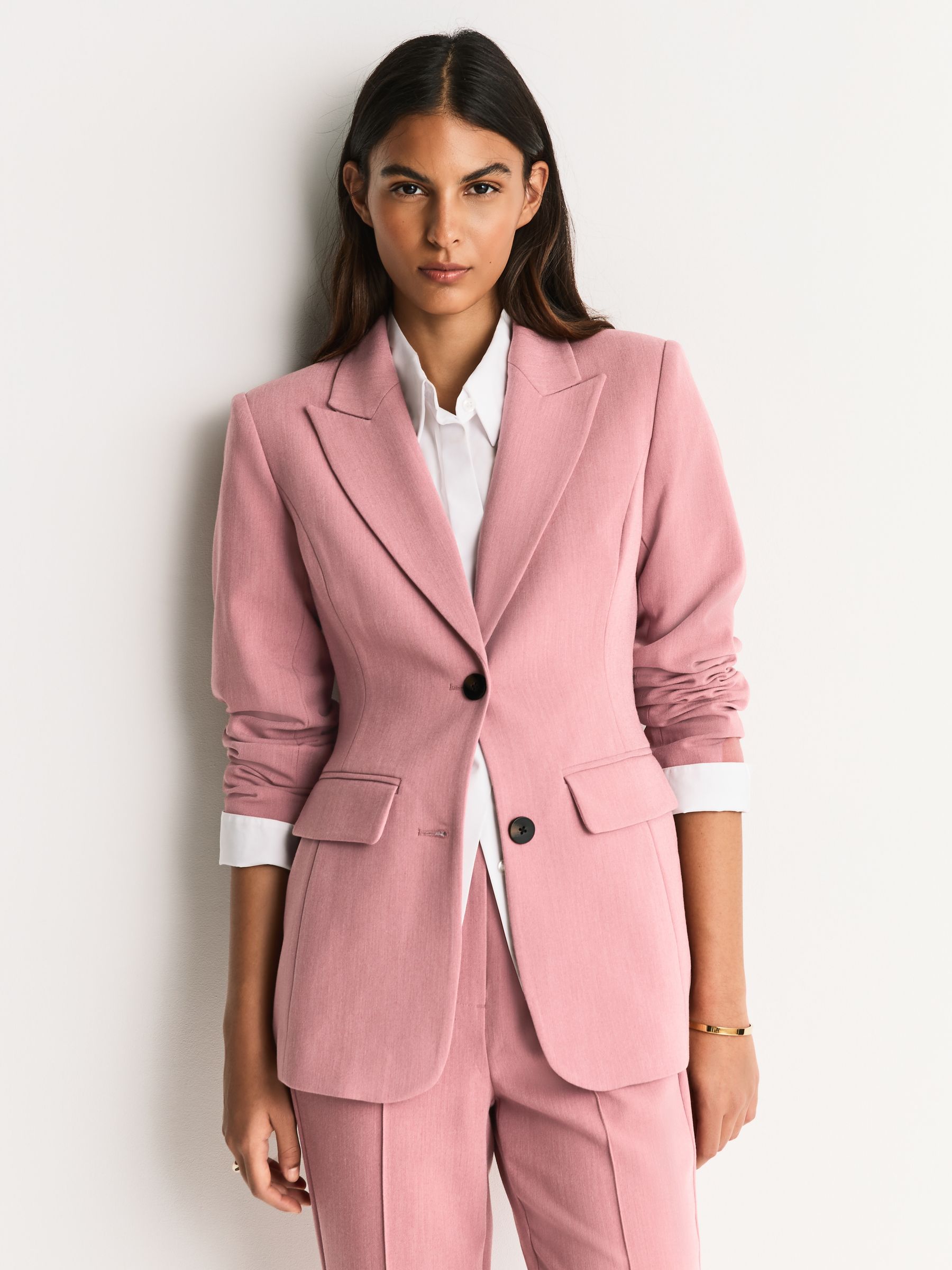 Buy Light Pink Sculpting Single Breasted Blazer from the Next UK online ...