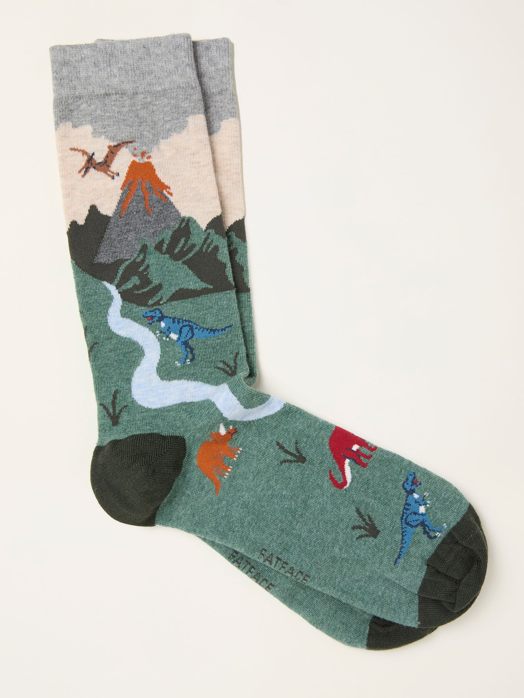 Buy FatFace Multi Colour Dinosaur Scene Socks from Next Spain