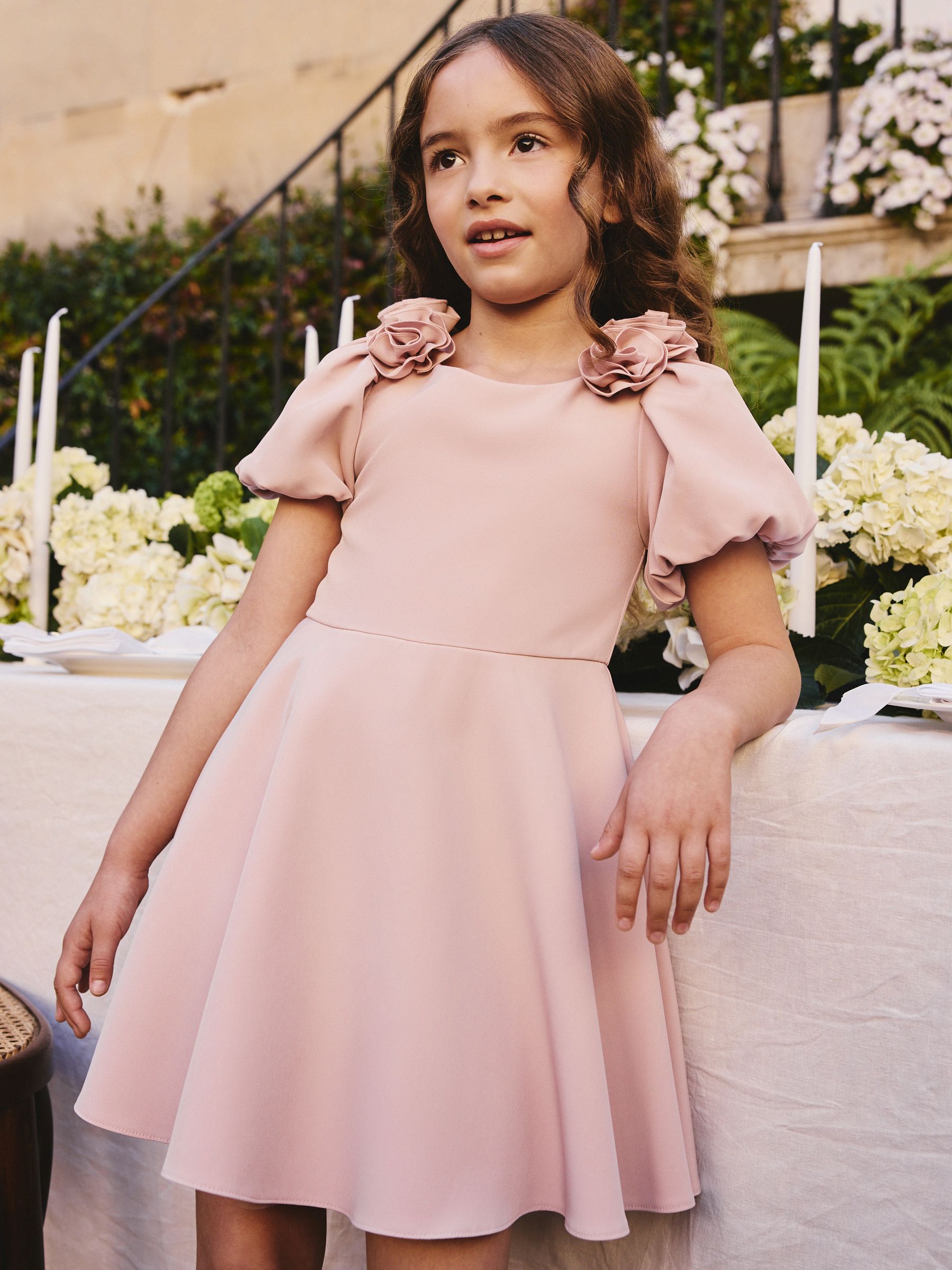 Buy Pink Flower Corsage Occasion Dress (3-16yrs) from Next Ireland