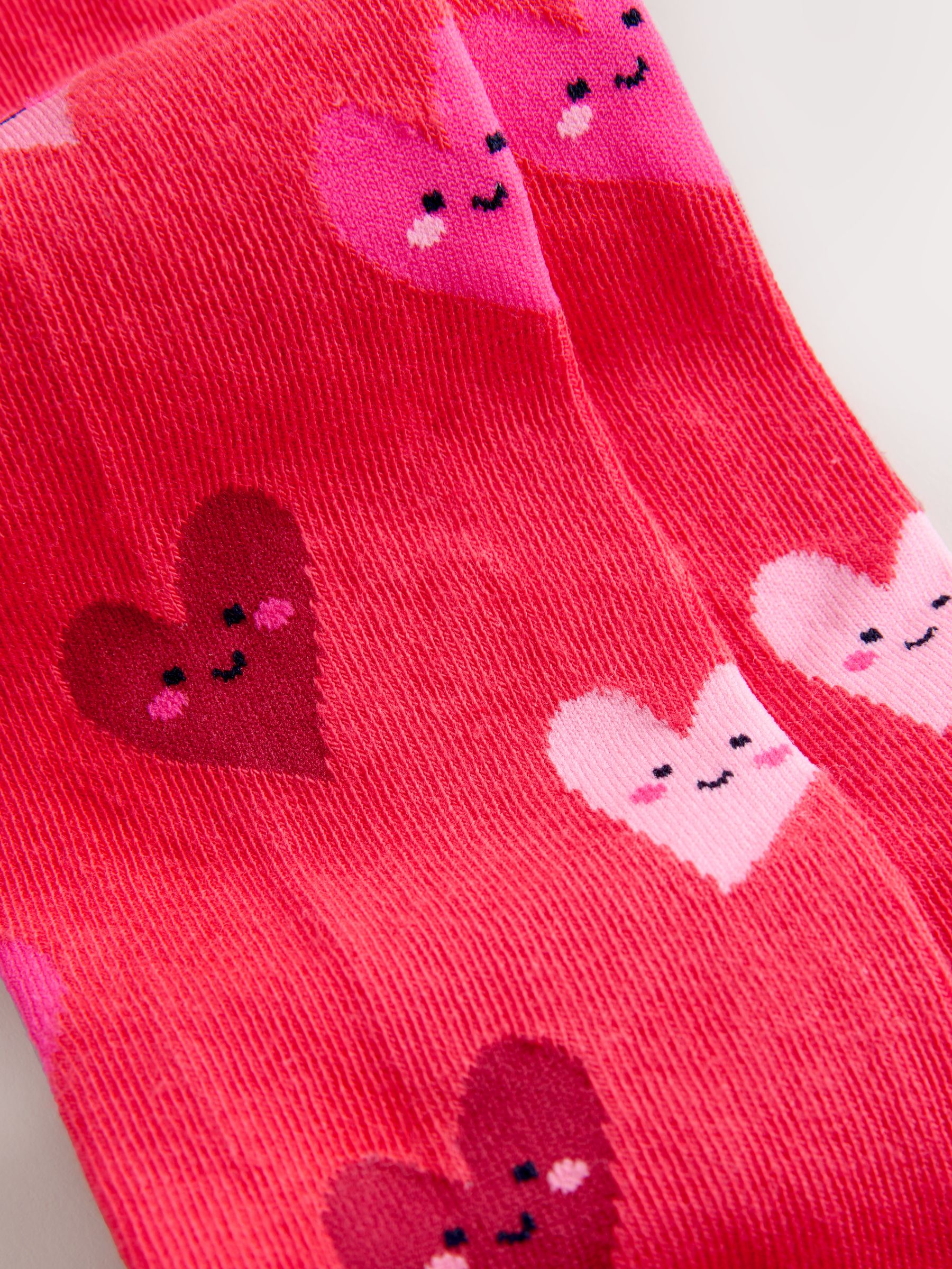 Buy Red Cotton Rich Heart Tights from Next Mauritius