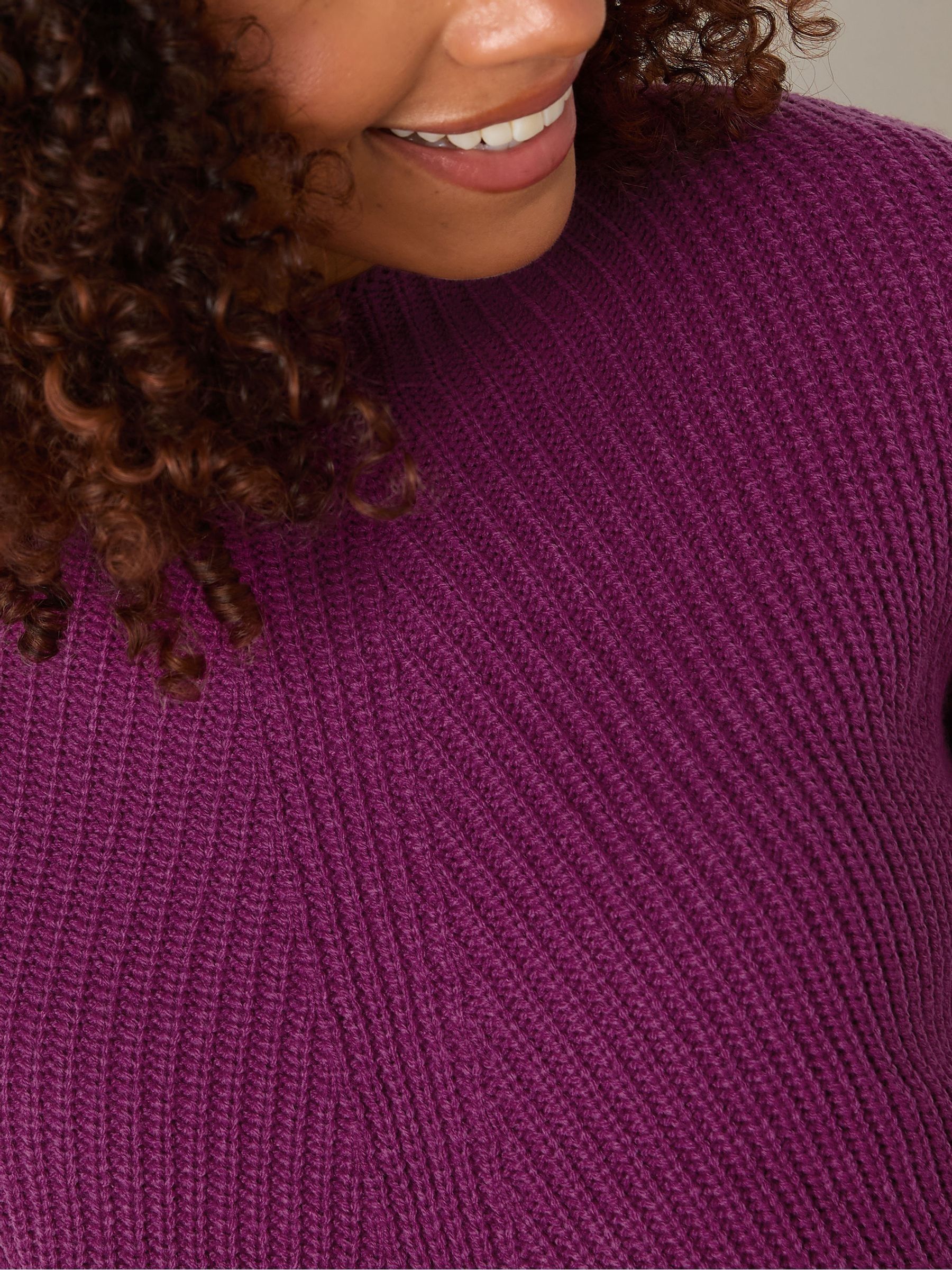 Buy M&Co Purple Funnel Neck Stitch Jumper from the Next UK online shop