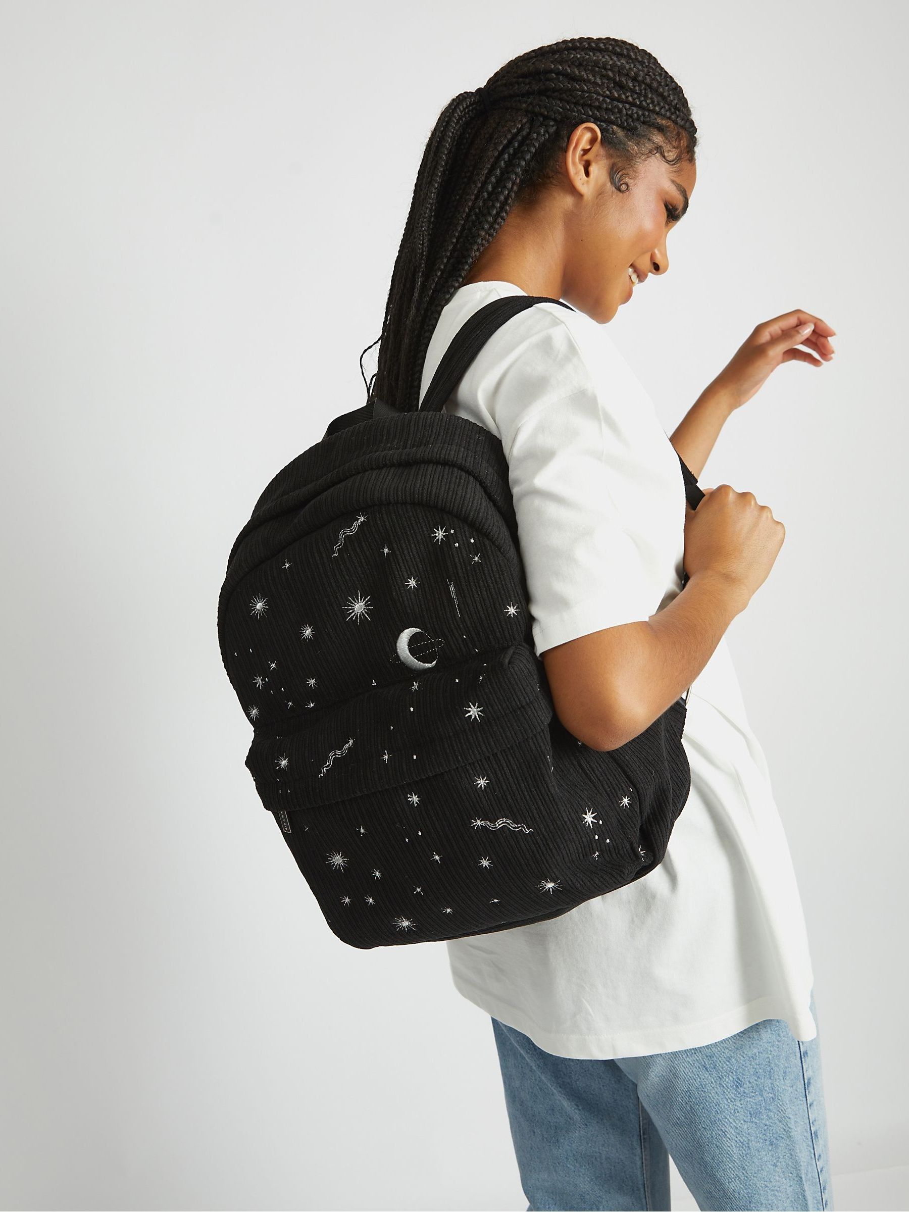 Buy Skinnydip Black Celestial Silver Cord Backpack from the Next UK ...