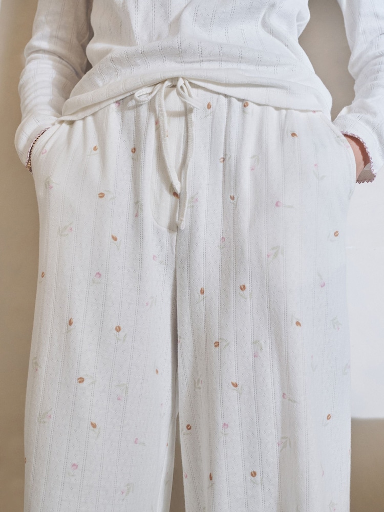 Buy White Tulip - Pointelle Long Sleeve Pyjamas from Next Poland