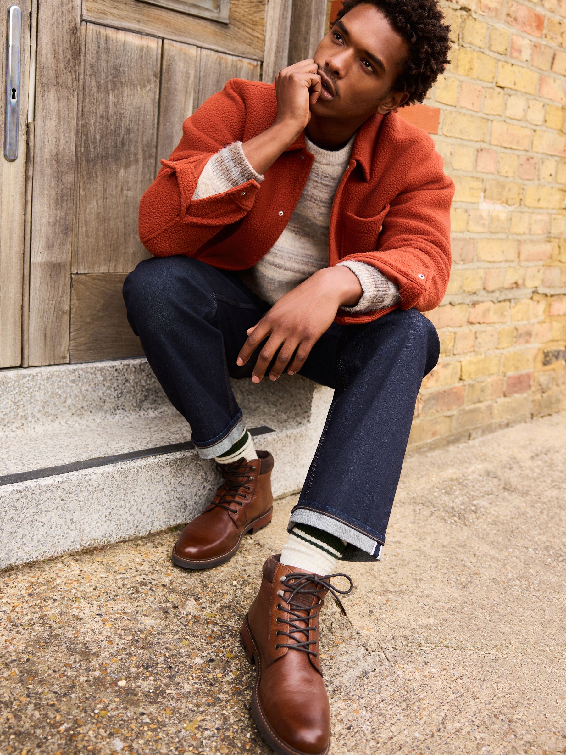 Buy Rust Brown Fleece Shacket from Next South Africa