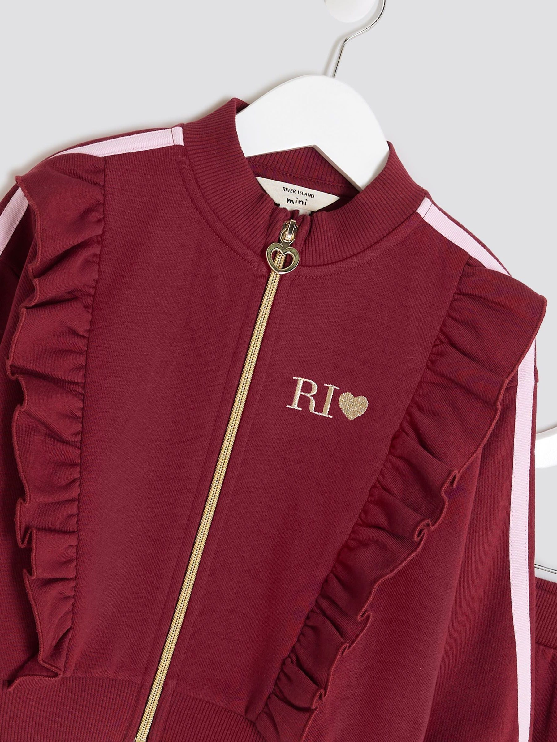 Buy River Island Red Girls Frill Tracksuits Set from Next Italy