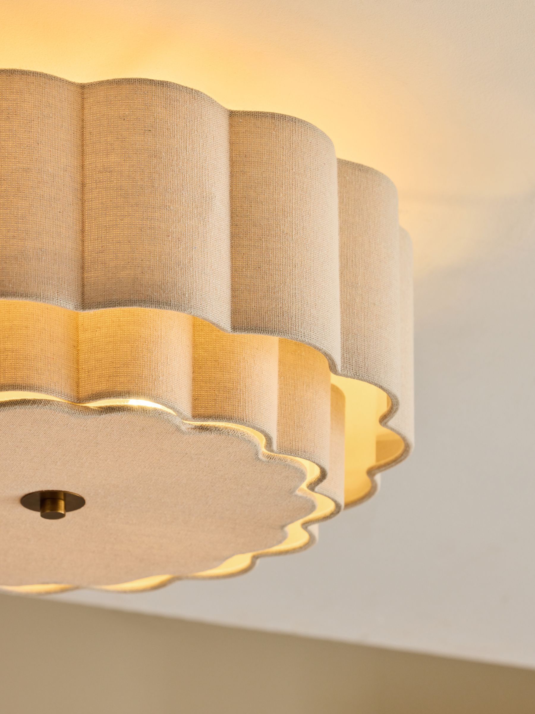 Buy Natural Larson Flush Fitting Ceiling Light from Next Ireland