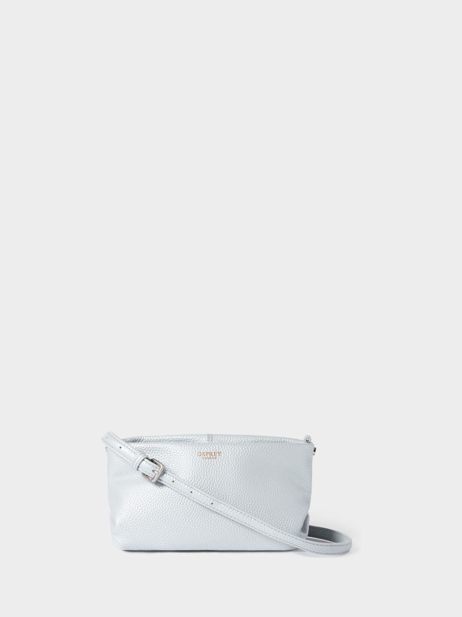 Buy Silver - Osprey London The Carina Leather Shrug Bag from Next ...