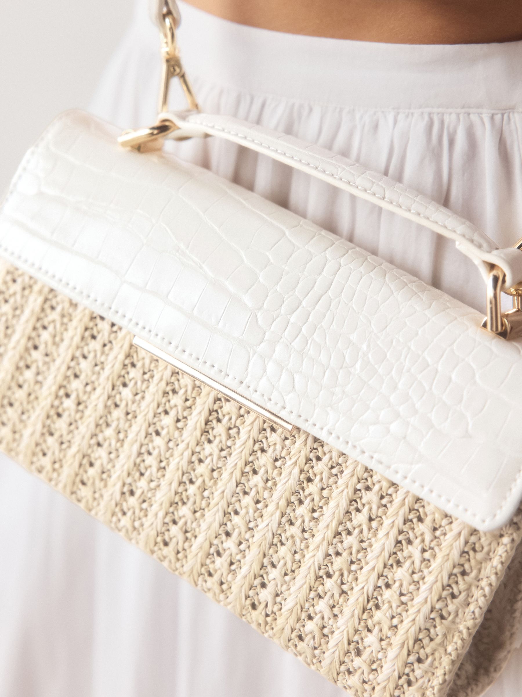 Buy Natural Raffia-Effect Top Handle Bag from the Next UK online shop