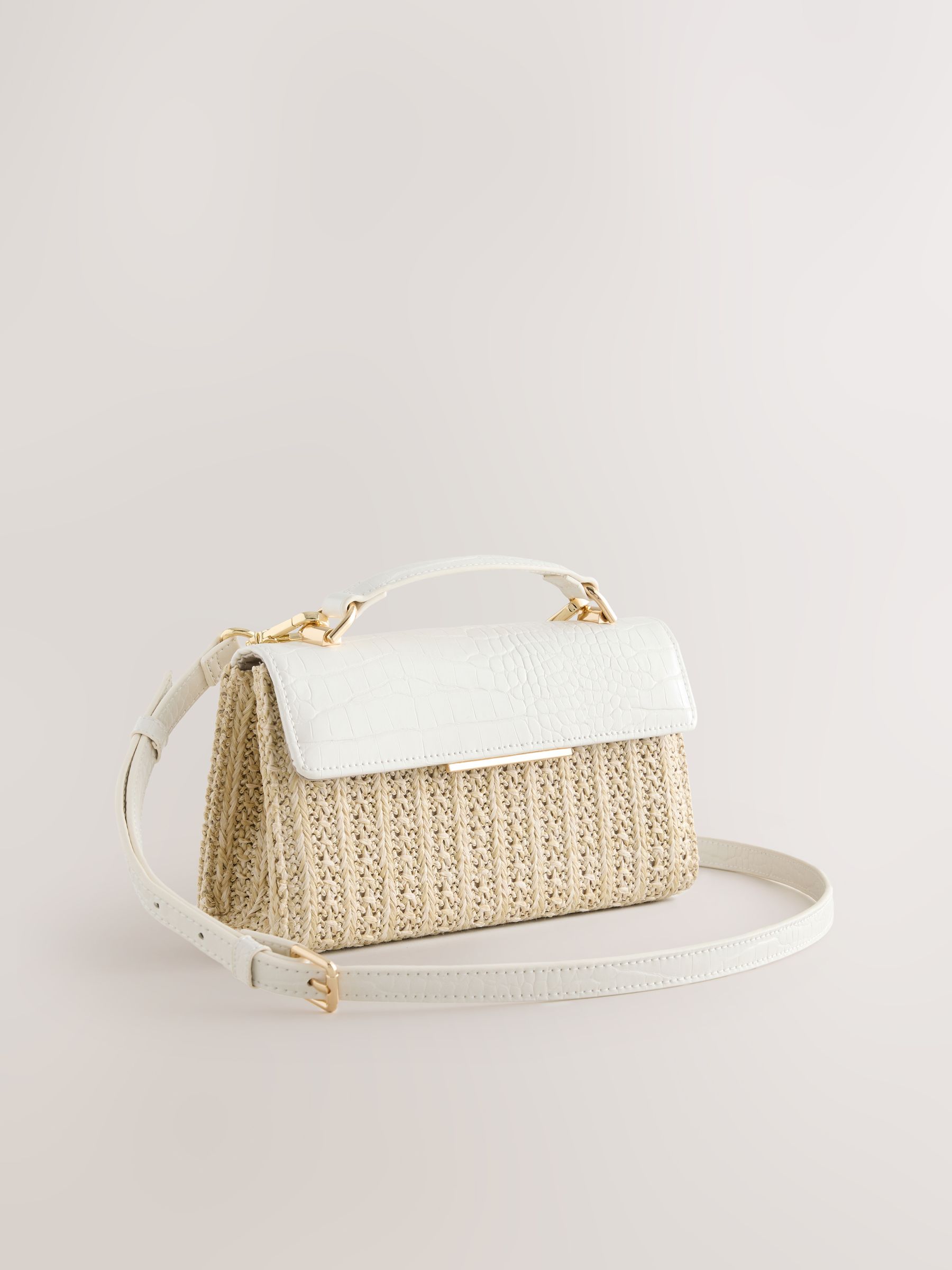 Buy Natural Raffia-Effect Top Handle Bag from the Next UK online shop