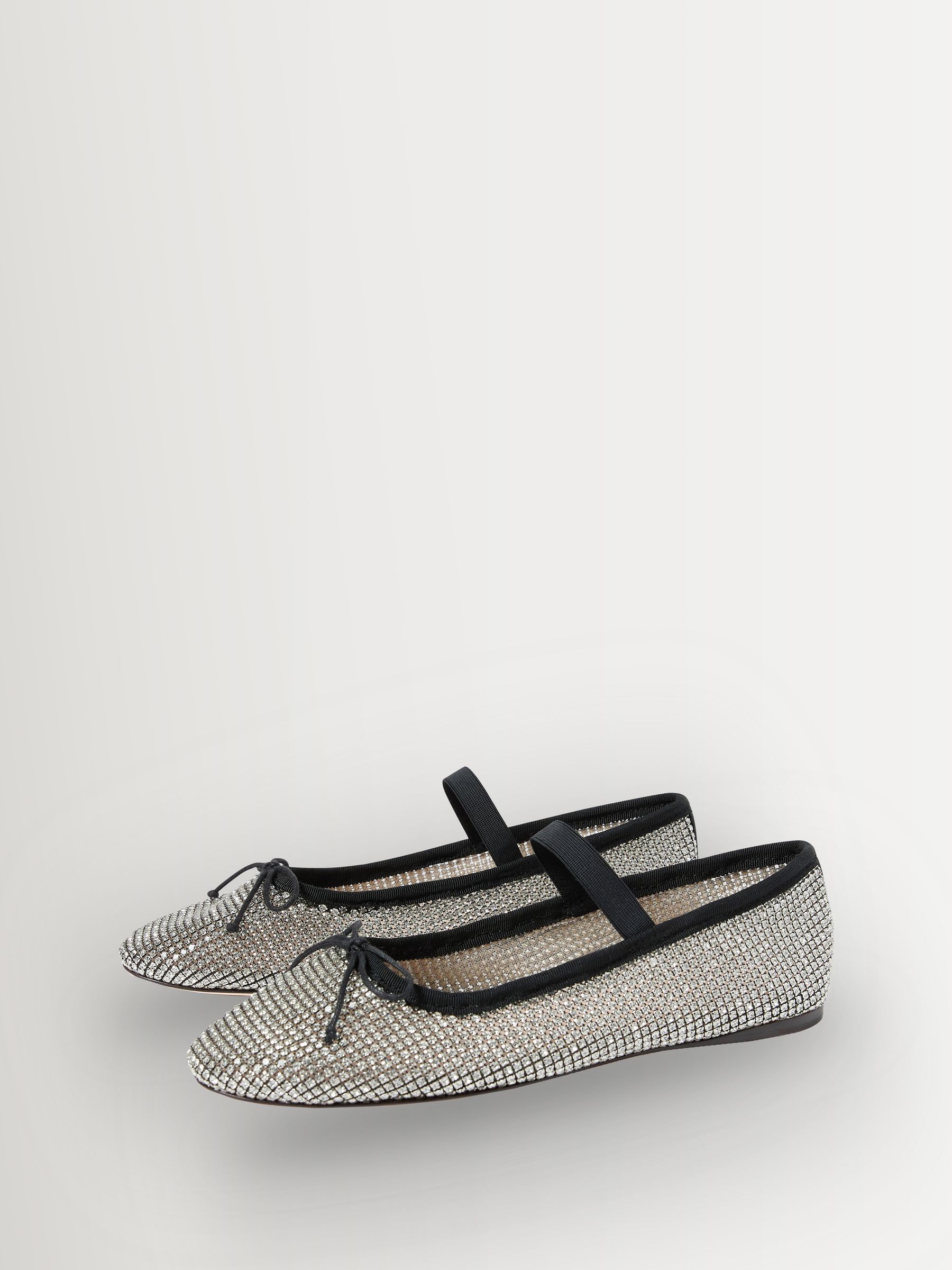 Buy Loeffler Randall Silver Leonie Crystal Ballet Shoes from Next Malta