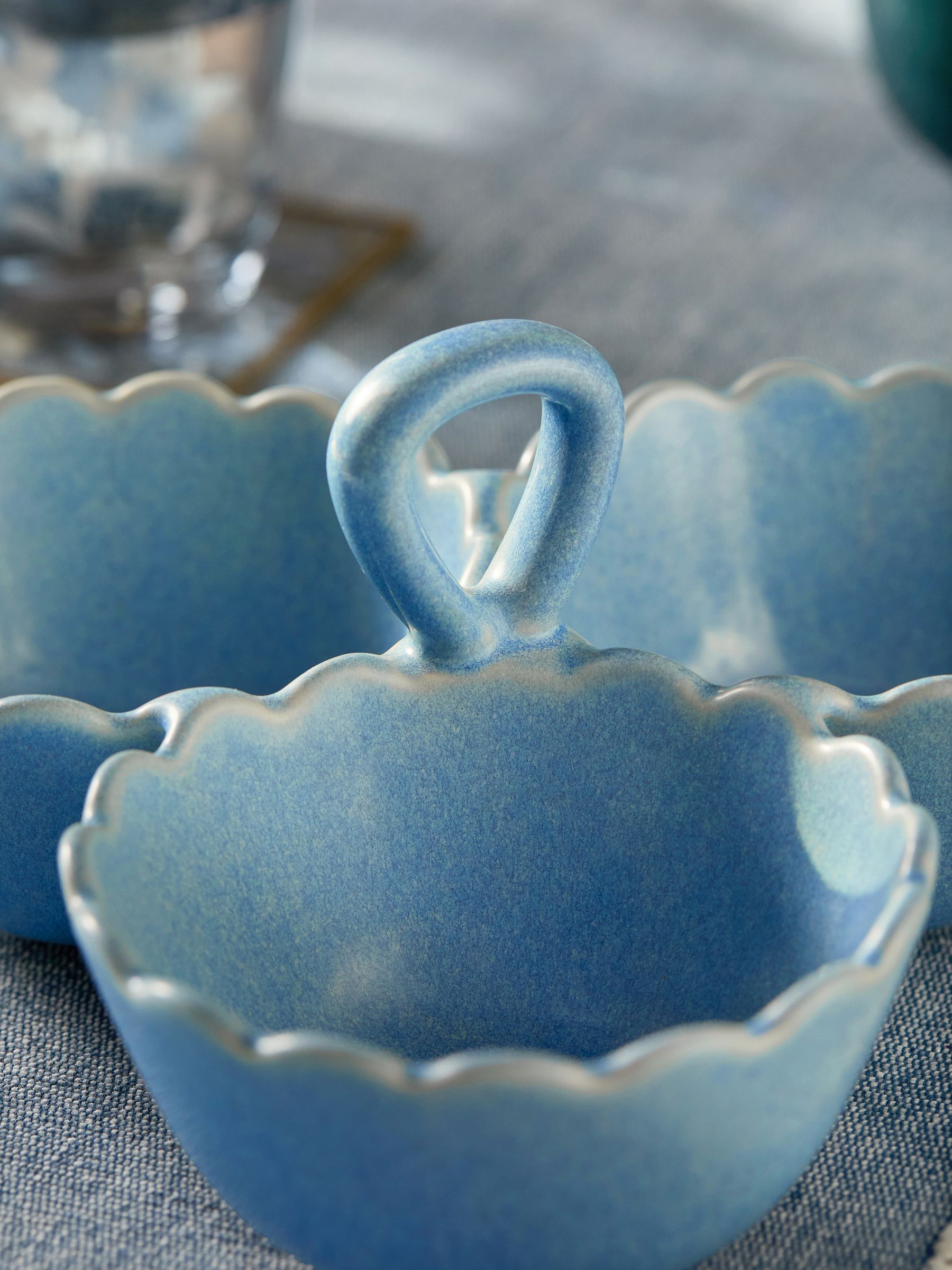 Buy Blue Reactive Alice Scallop Edge Nibble Bowls from the Next UK ...