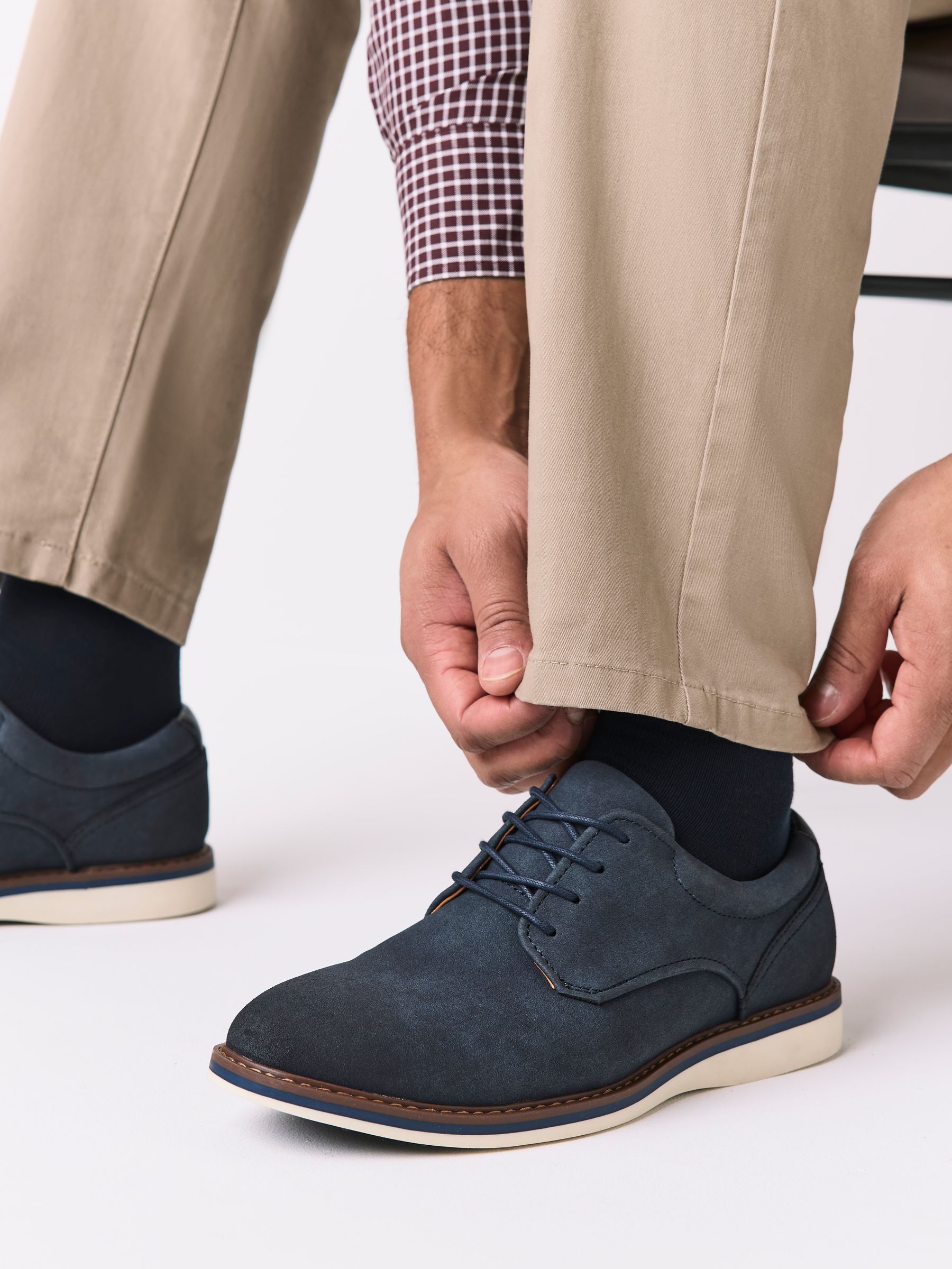 Buy Navy Comfort Wedge Derby Shoes from Next Ireland
