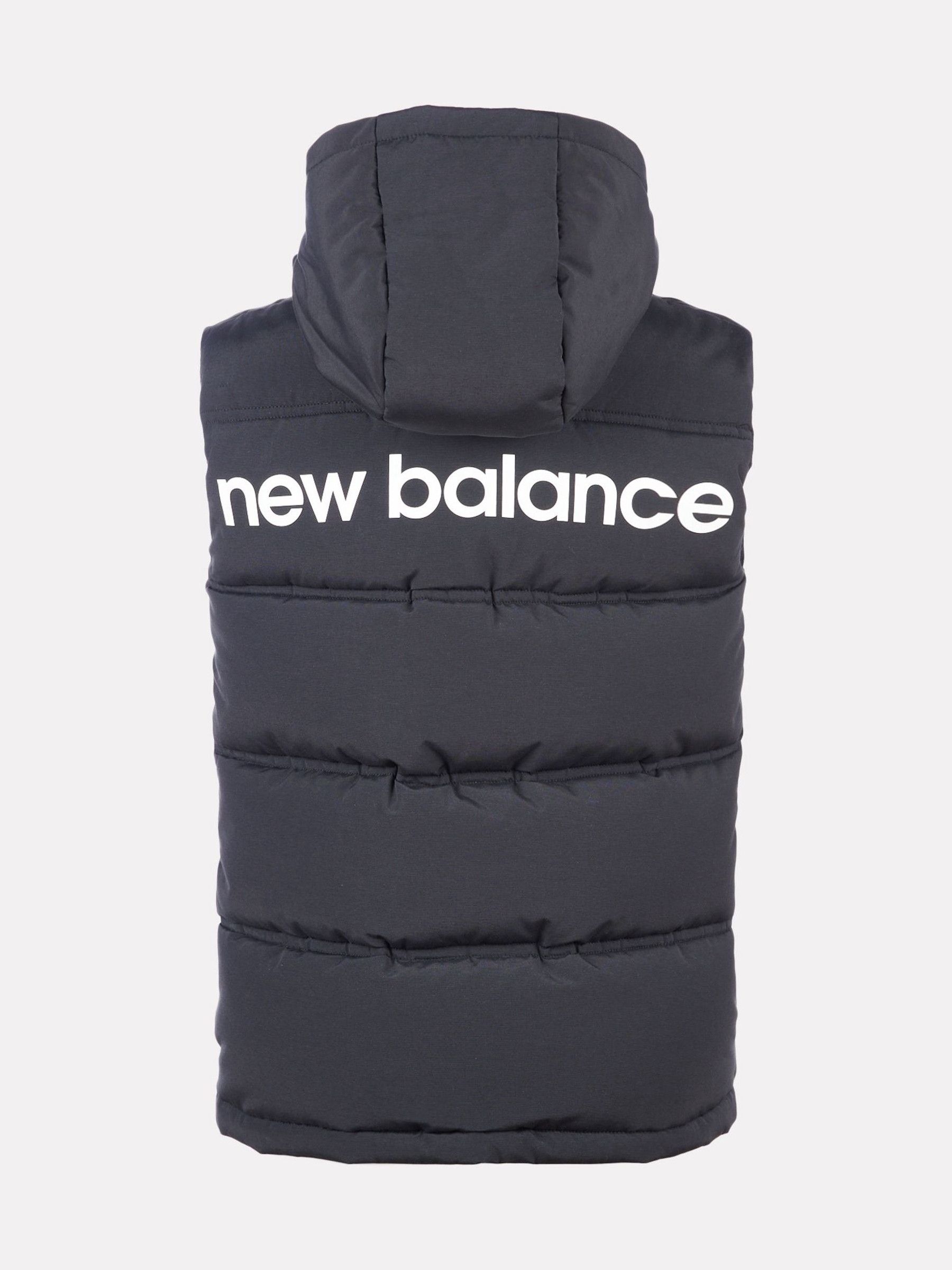 Buy Black - New Balance Baffle Hooded Puffer Gilet from Next Belgium