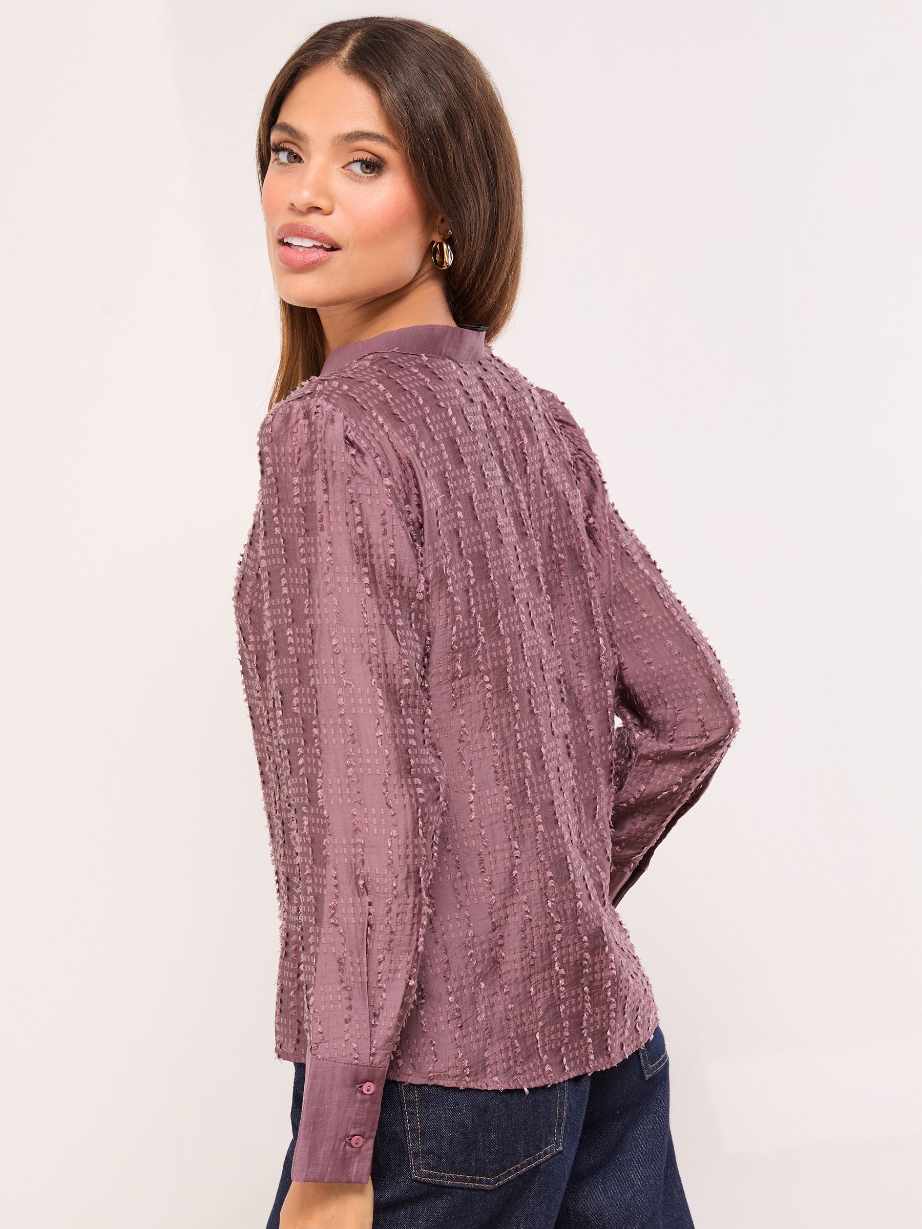 Buy Lipsy Purple Button Down Burnout Detail Shirt from Next USA