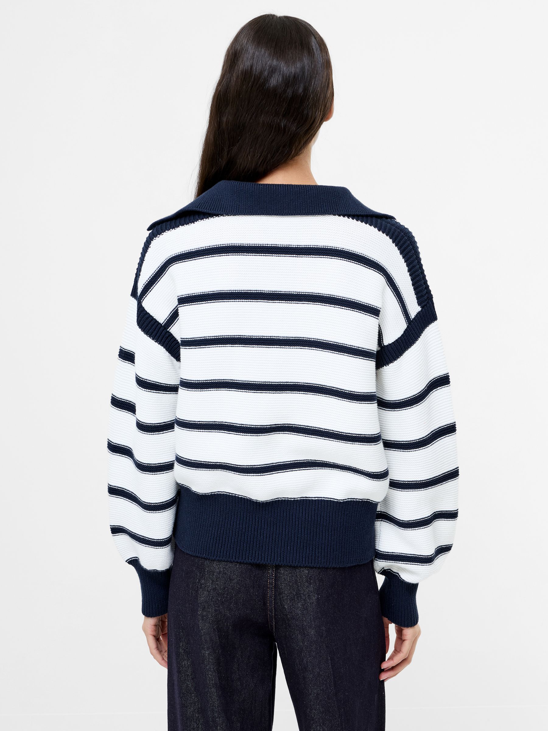 Buy French Connection Blue Lily Mozart Striped Polo Jumper from Next Cyprus
