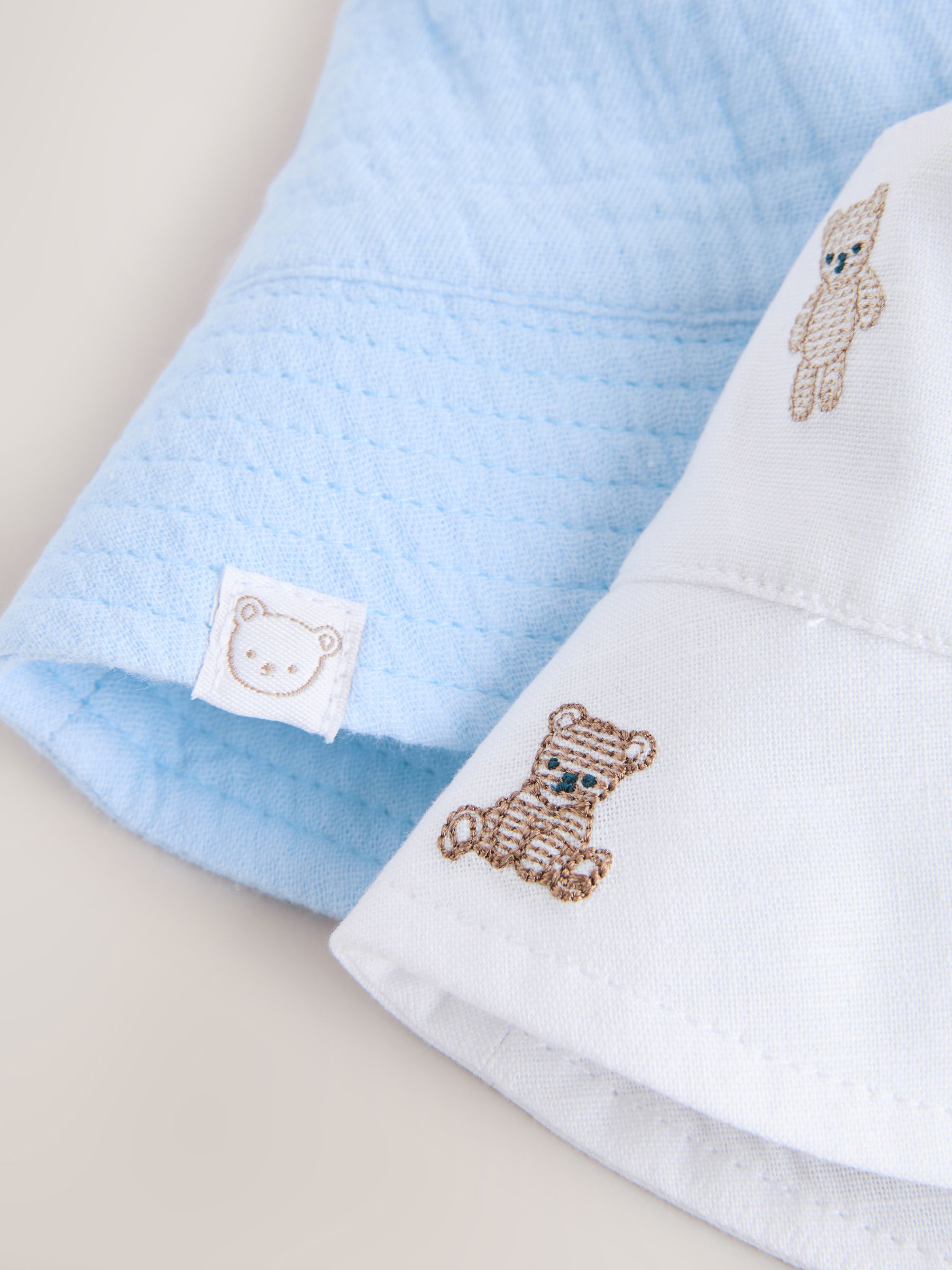 Buy Blue and Bear Embroidered Bucket Hats 2 Pack (0mths-2yrs) from Next ...