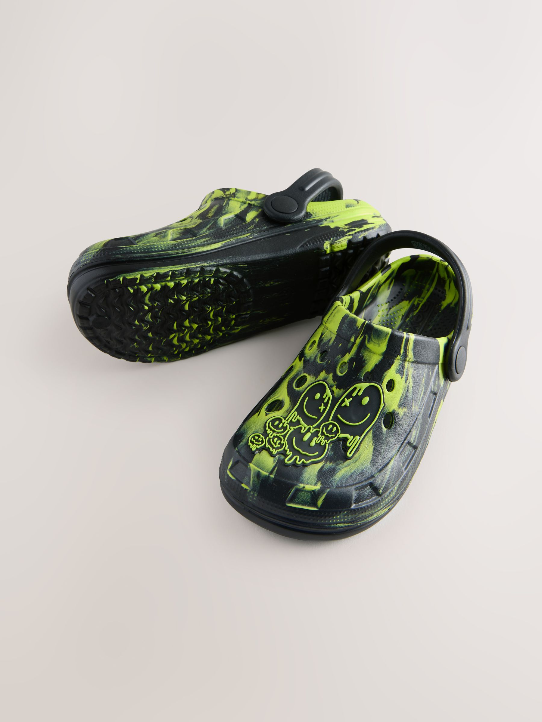 Buy Black/Green Marble Clogs from the Next UK online shop