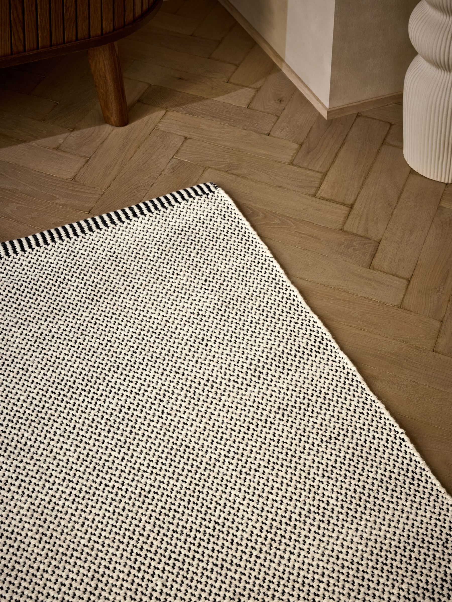 Buy Black/White Washable Wool Runner from the Next UK online shop