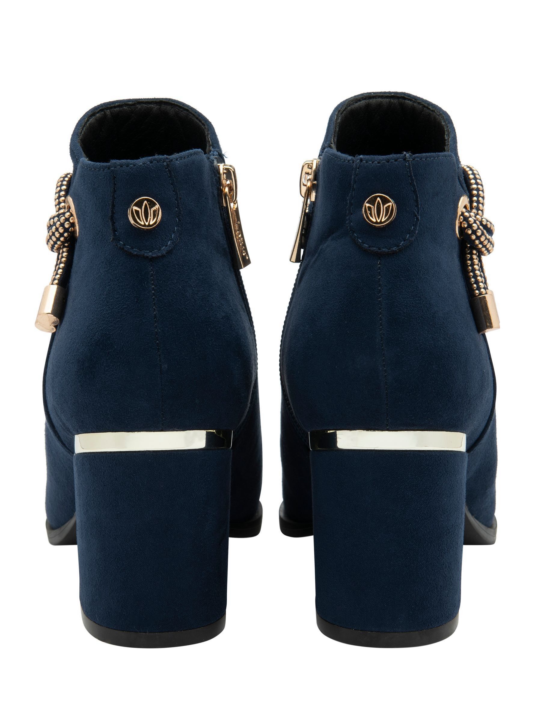 Buy Lotus Blue Textile Heeled Ankle Boots from Next Australia